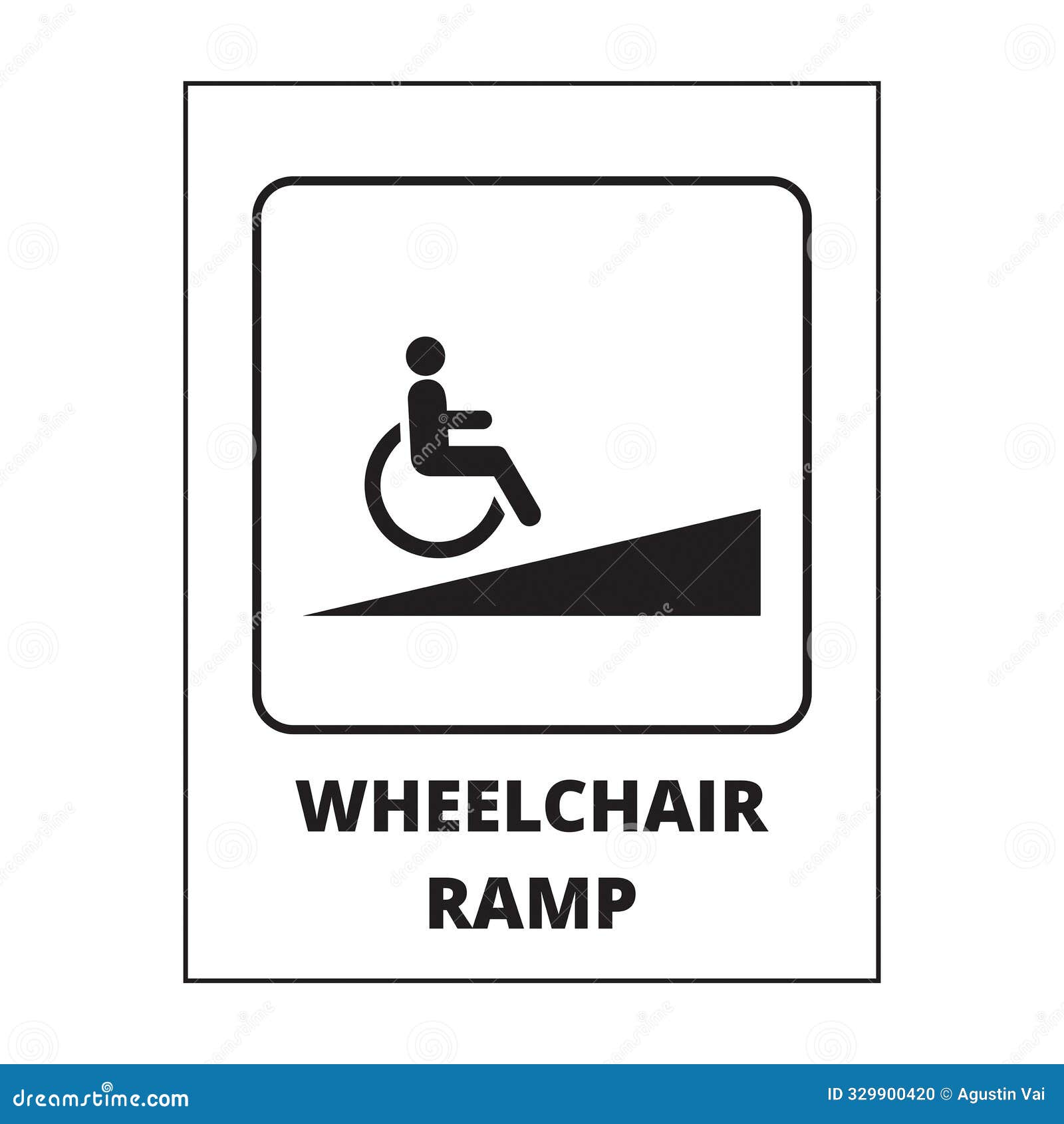 Wheelchair Ramp Banner on a White Background Stock Vector ...