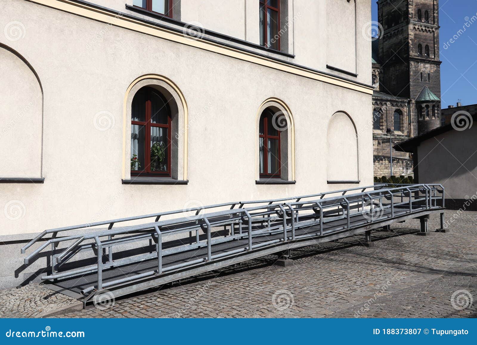 Wheelchair Ramp in a Building Stock Image - Image of handicap, building ...