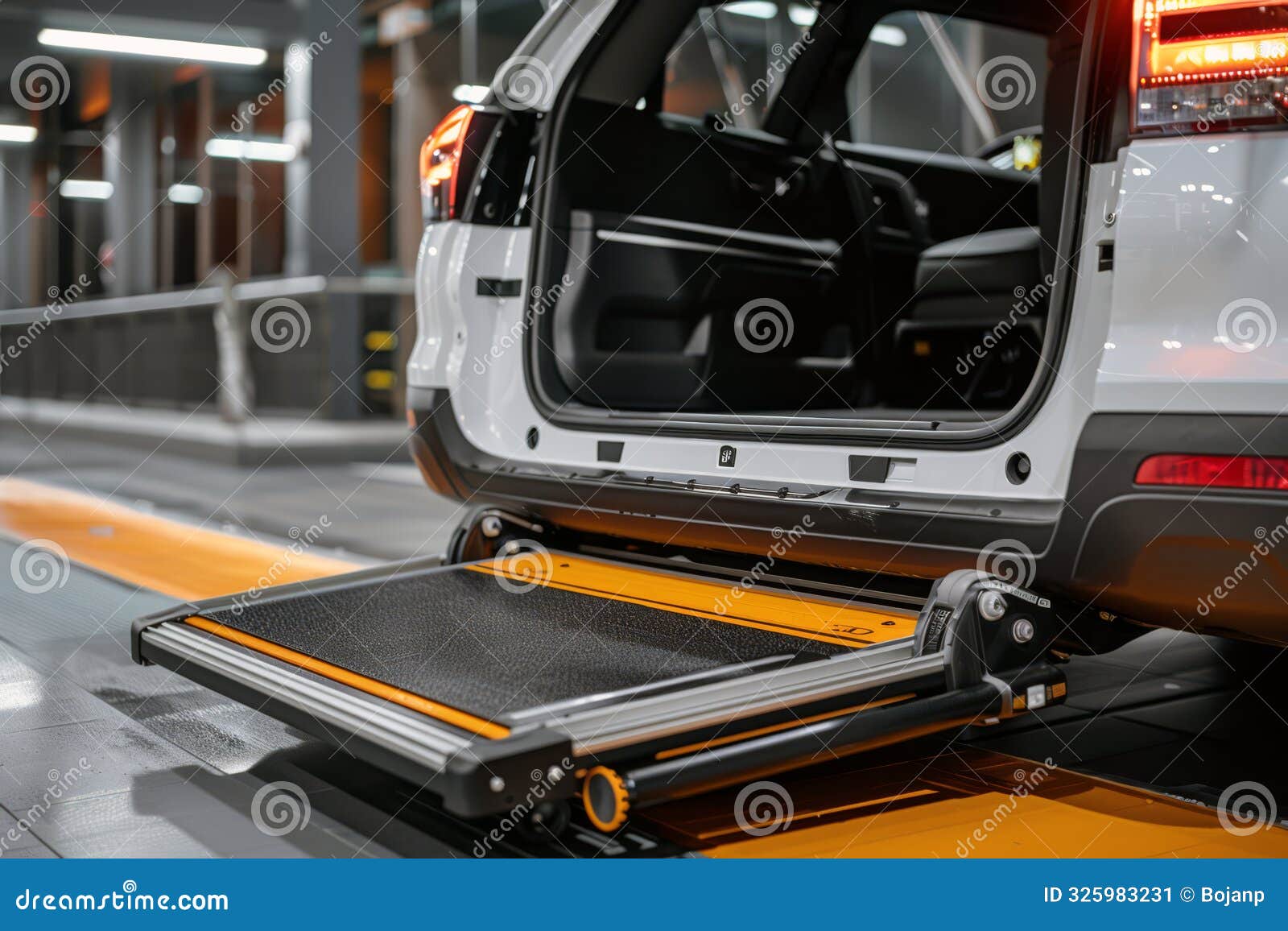 Big Removable Wheelchair Ramp For Cars Royalty-Free Stock Photo ...