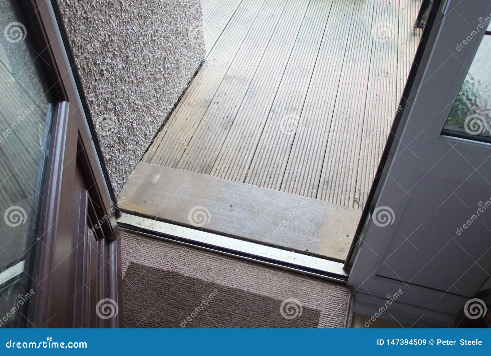 Wheelchair Ramp Fitted To Front of Home Stock Image - Image of ...
