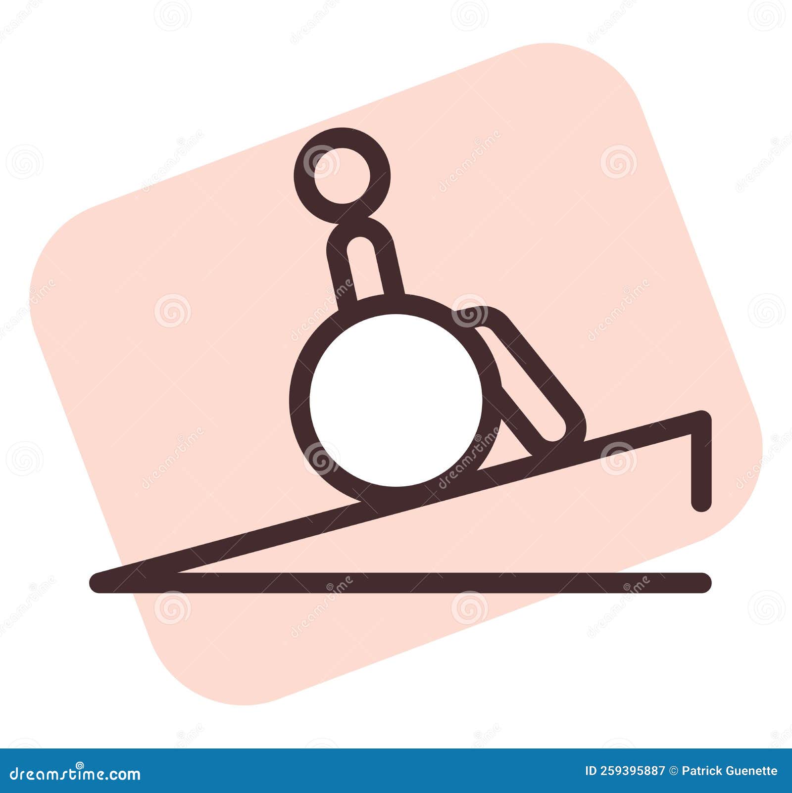 Wheelchair ramp, icon stock vector. Illustration of handicap - 259395887