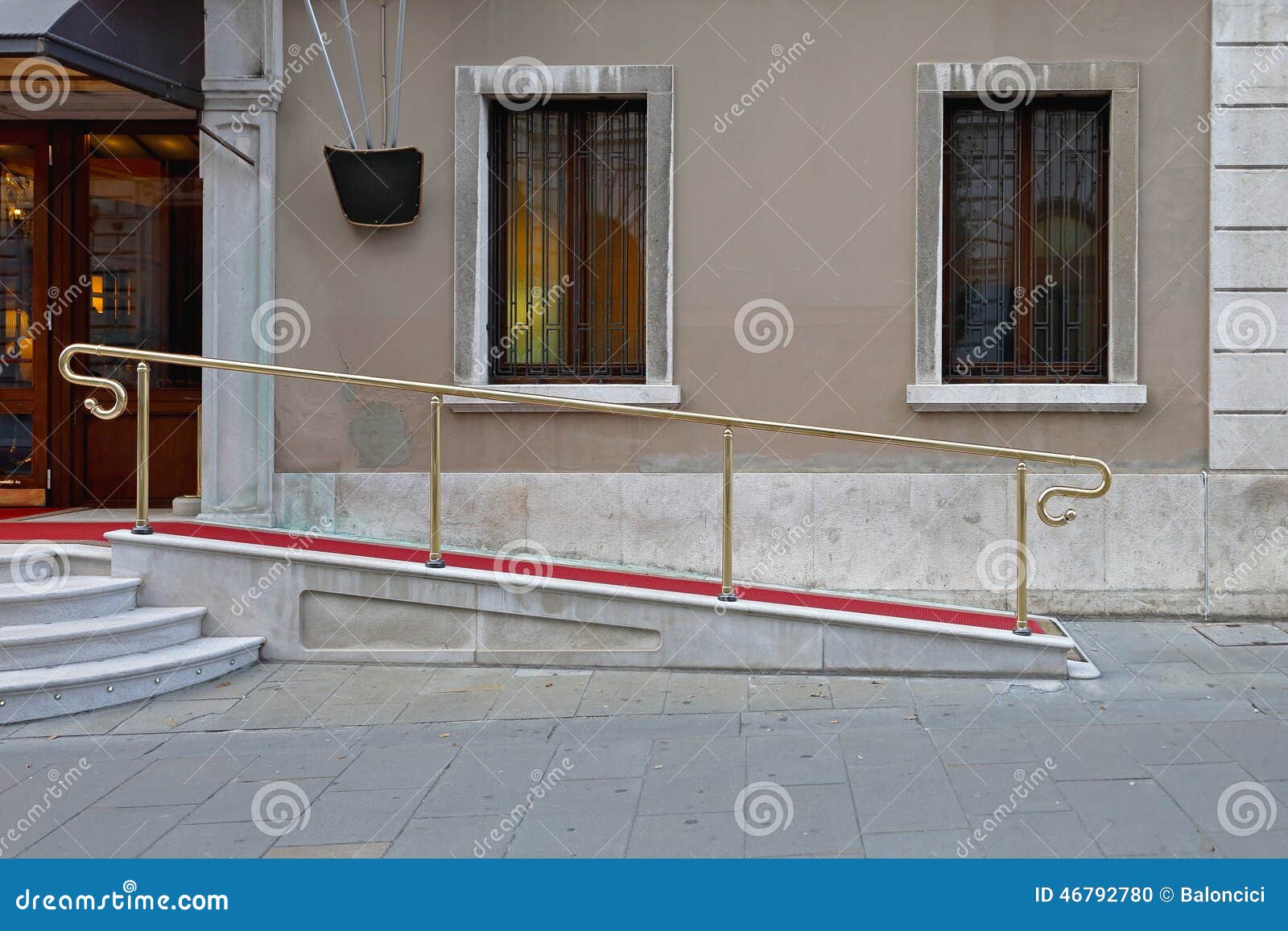Wheelchair ramp stock photo. Image of building, entrance - 46792780