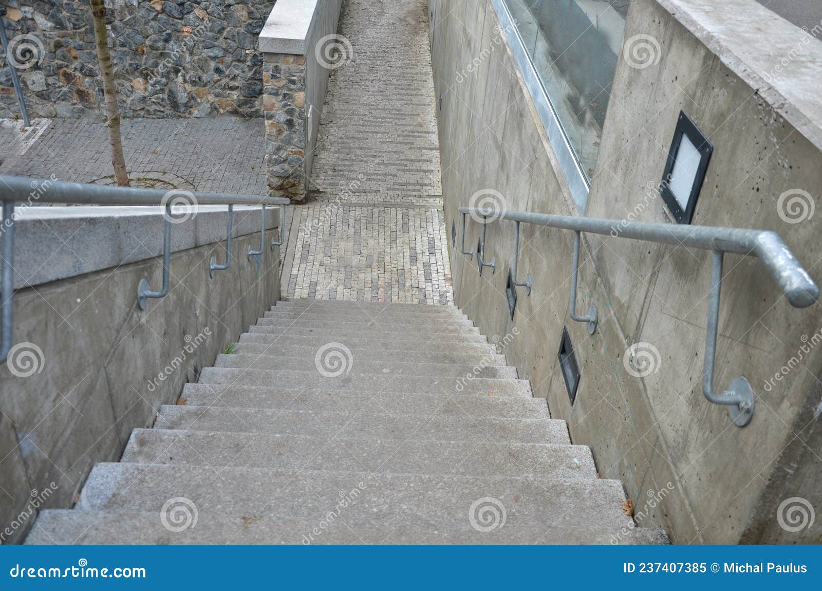 Wheelchair Ramp and Stairs on the Other Side. Height Differences are ...
