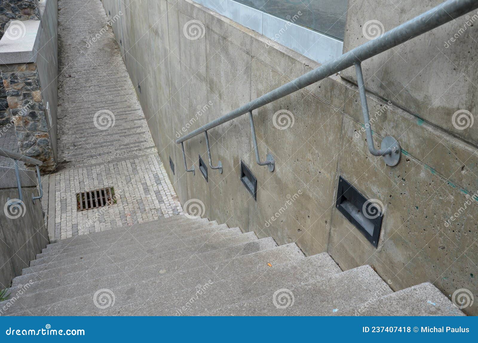 Wheelchair Ramp and Stairs on the Other Side. Height Differences are ...