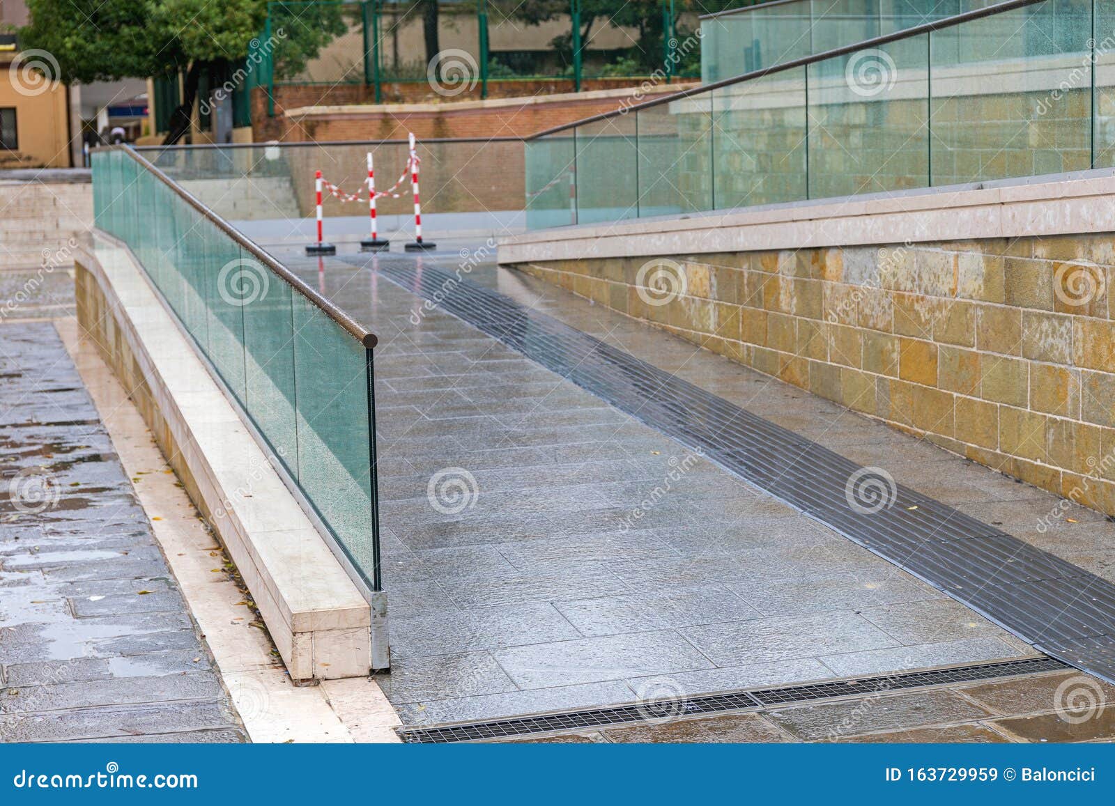 Wheelchair Ramp Venice stock image. Image of fence, winter - 163729959