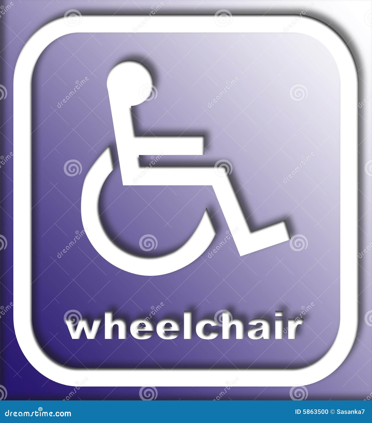 Wheelchair sign stock illustration. Illustration of wheelchair - 5863500