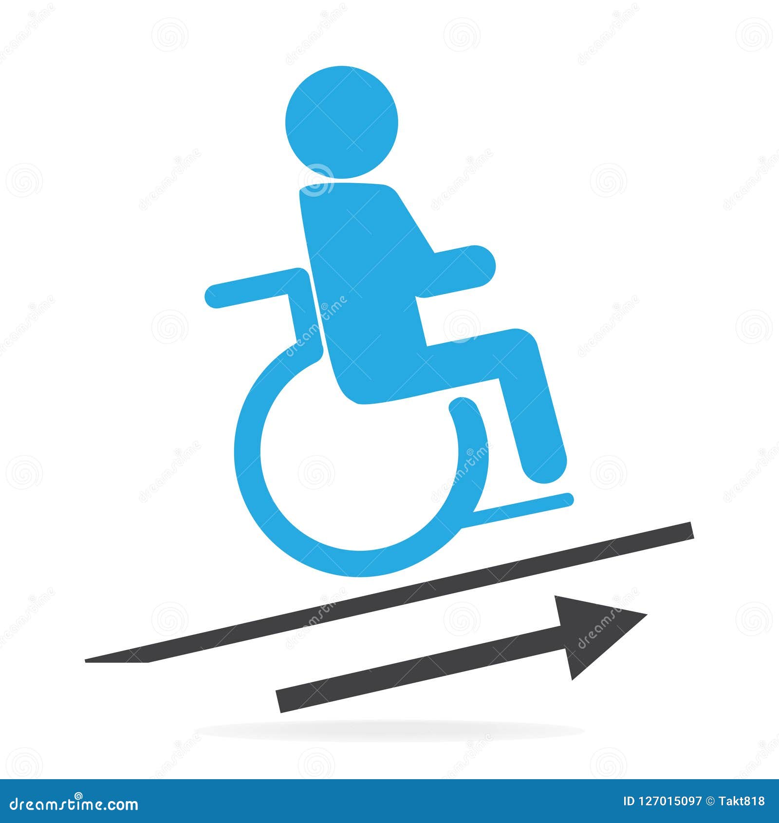Wheelchair Slope Way Sign Icon Stock Vector - Illustration of person ...