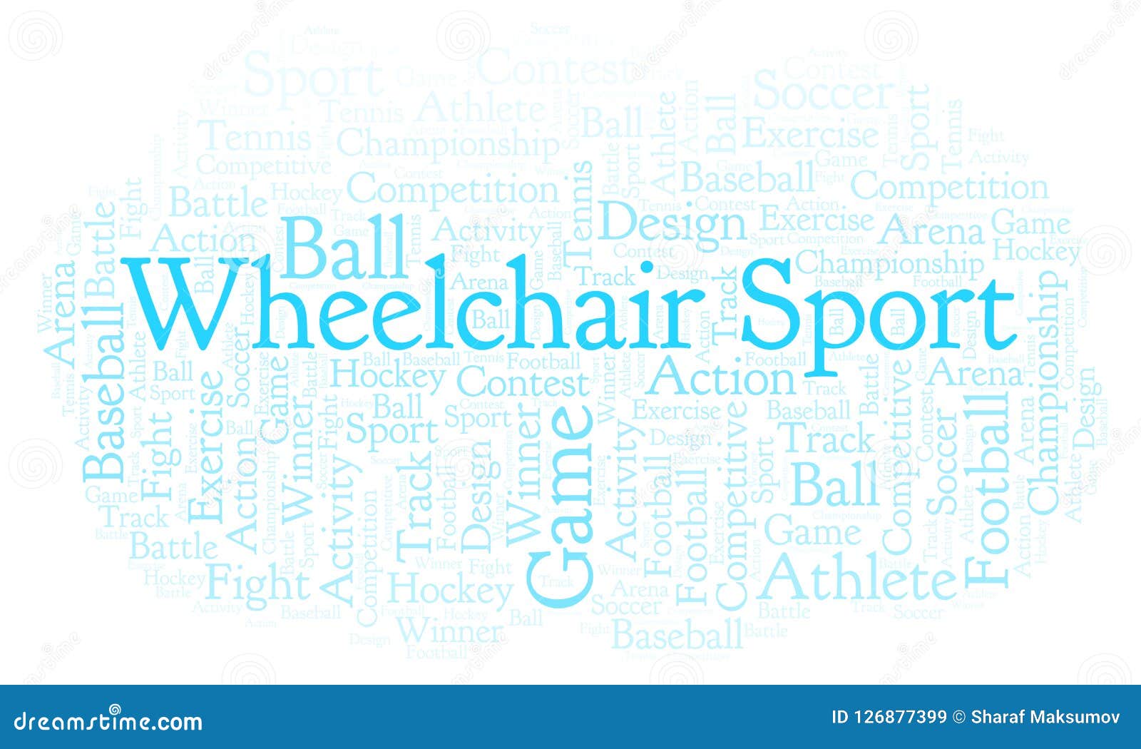 Wheelchair Sport Word Cloud. Stock Illustration - Illustration of ...