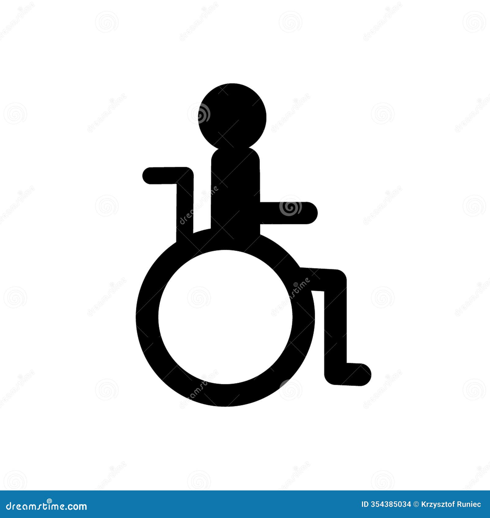 Wheelchair Symbol - Vector Icon Stock Illustration - Illustration of ...