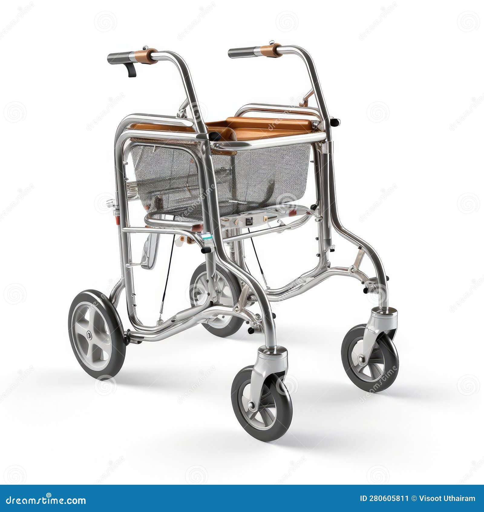 Wheelchair To Help Walk the Patient on White Background, AI Generated ...