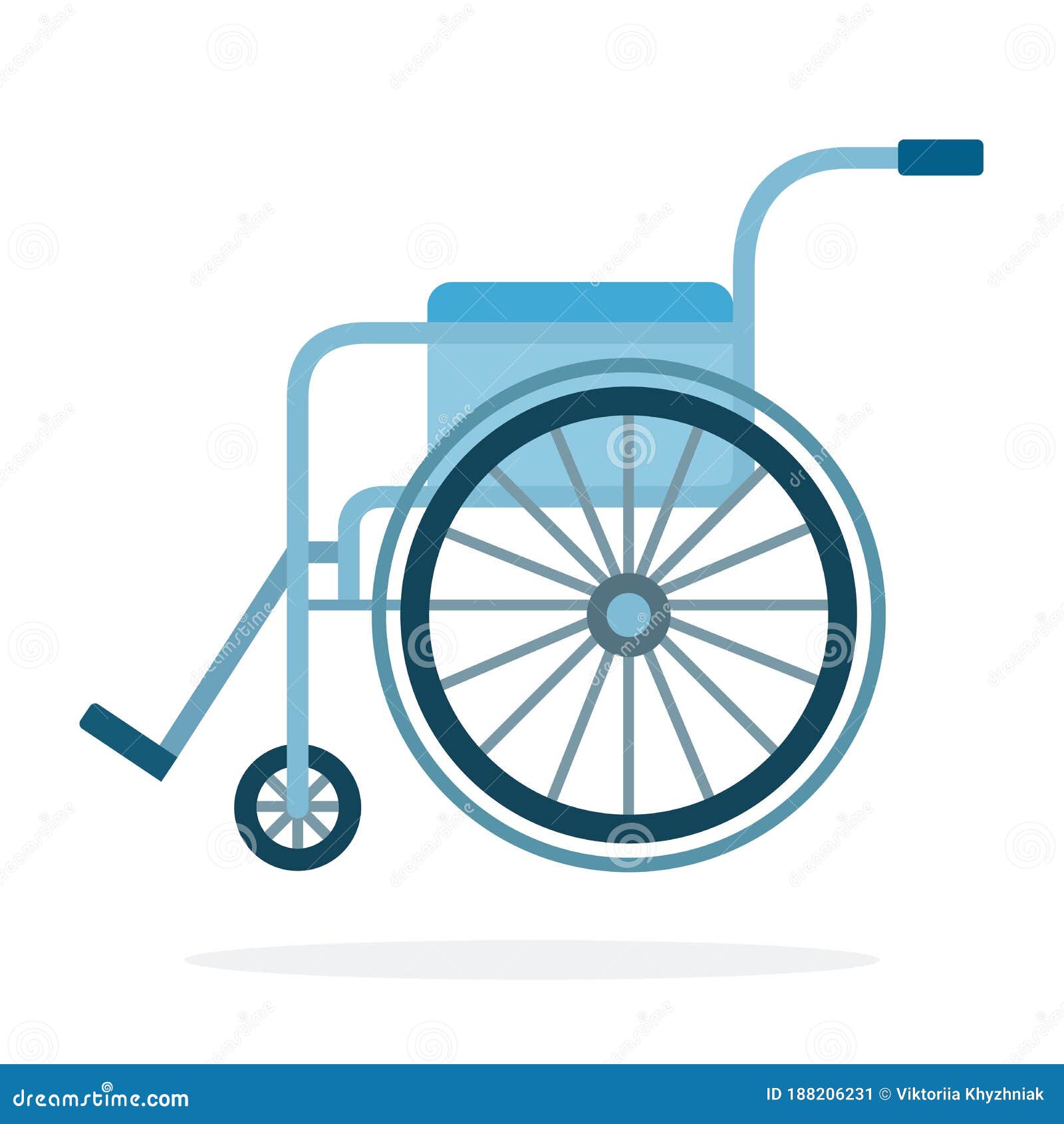 Wheelchair Vector Flat Material Design Isolated Object on White ...