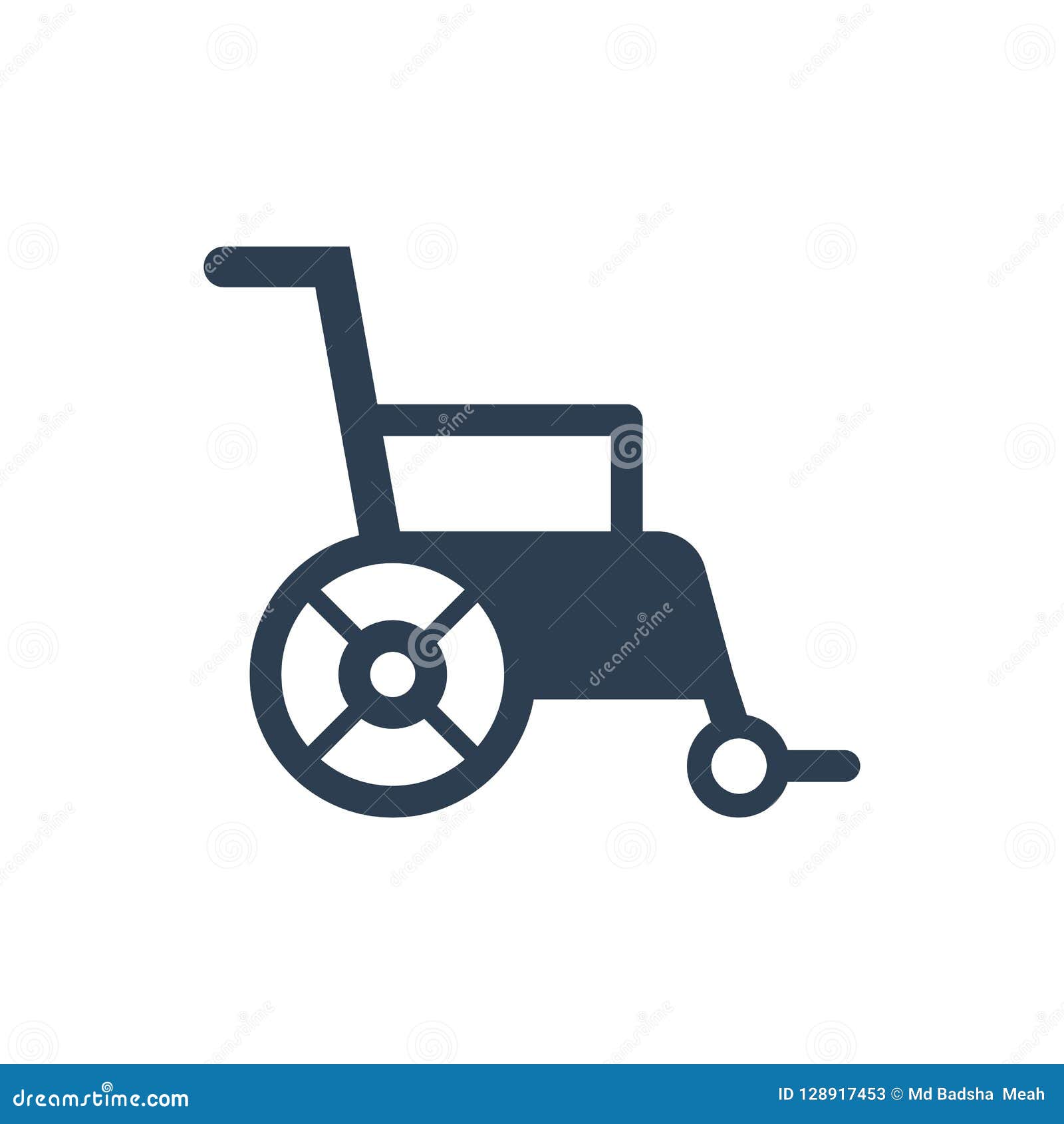 Wheelchair Vector Icon stock vector. Illustration of symbol - 128917453