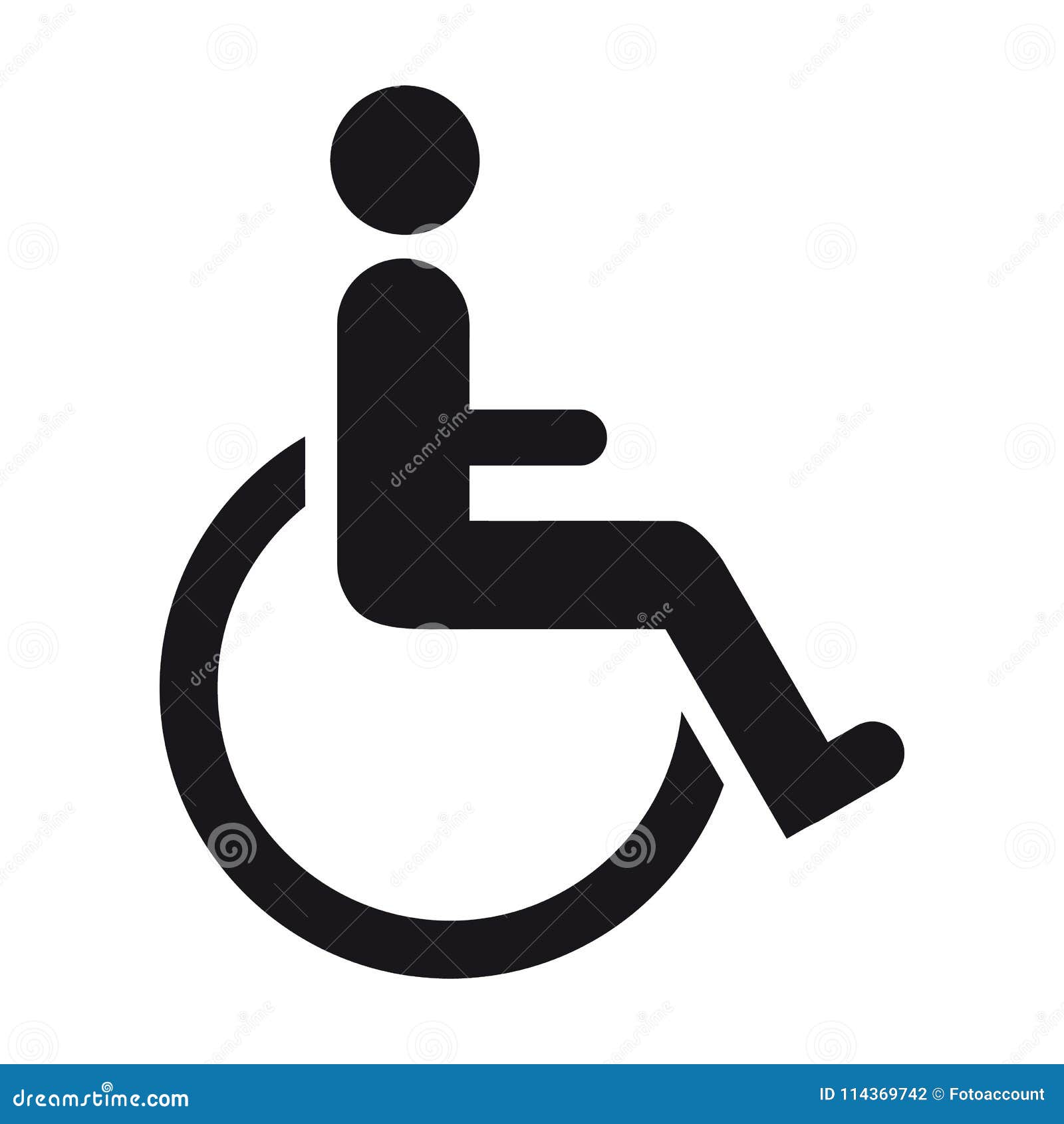 Wheelchair - Vector Illustration - Isolated on White Stock Vector ...