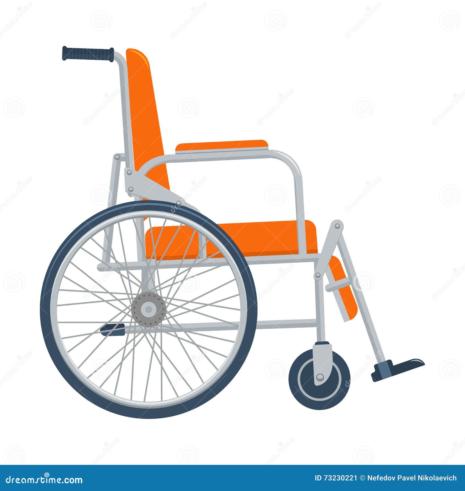 Wheelchair Vector Illustration Isolated on White Background Stock ...
