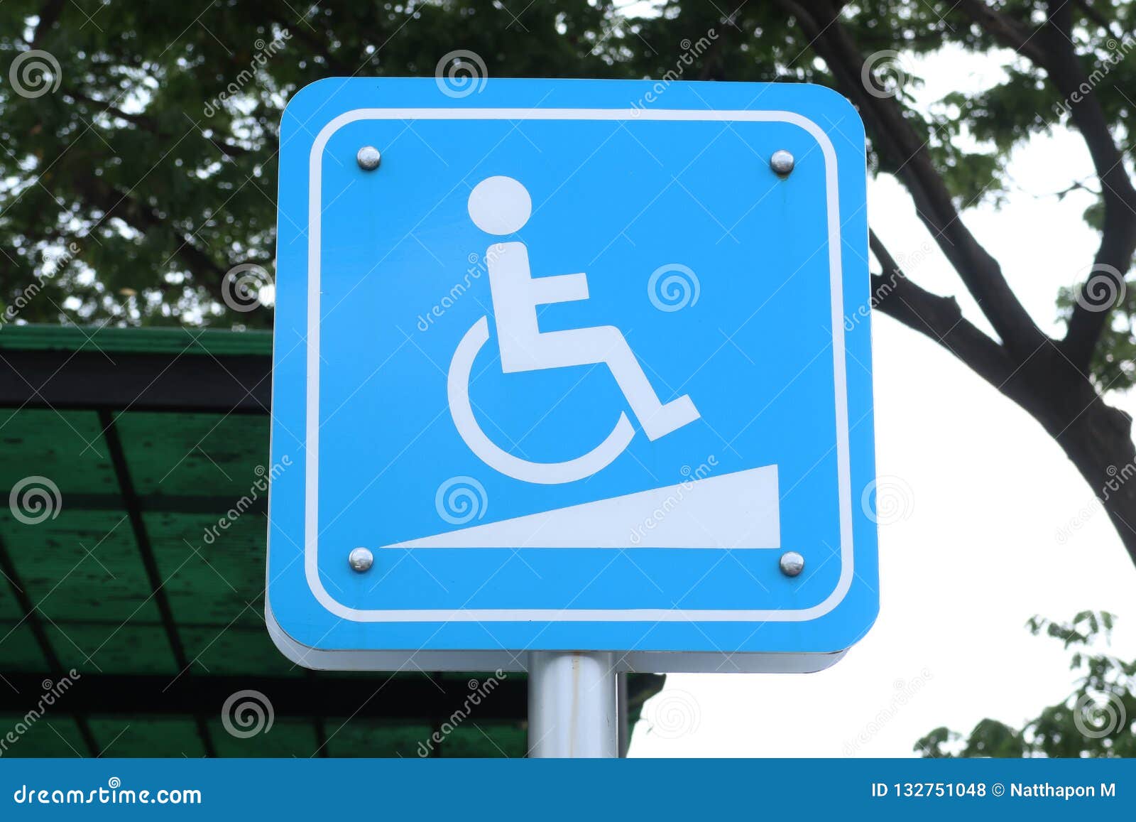 Wheelchair Walkway Symbol or Wheelchair Slope Symbol Stock Photo ...