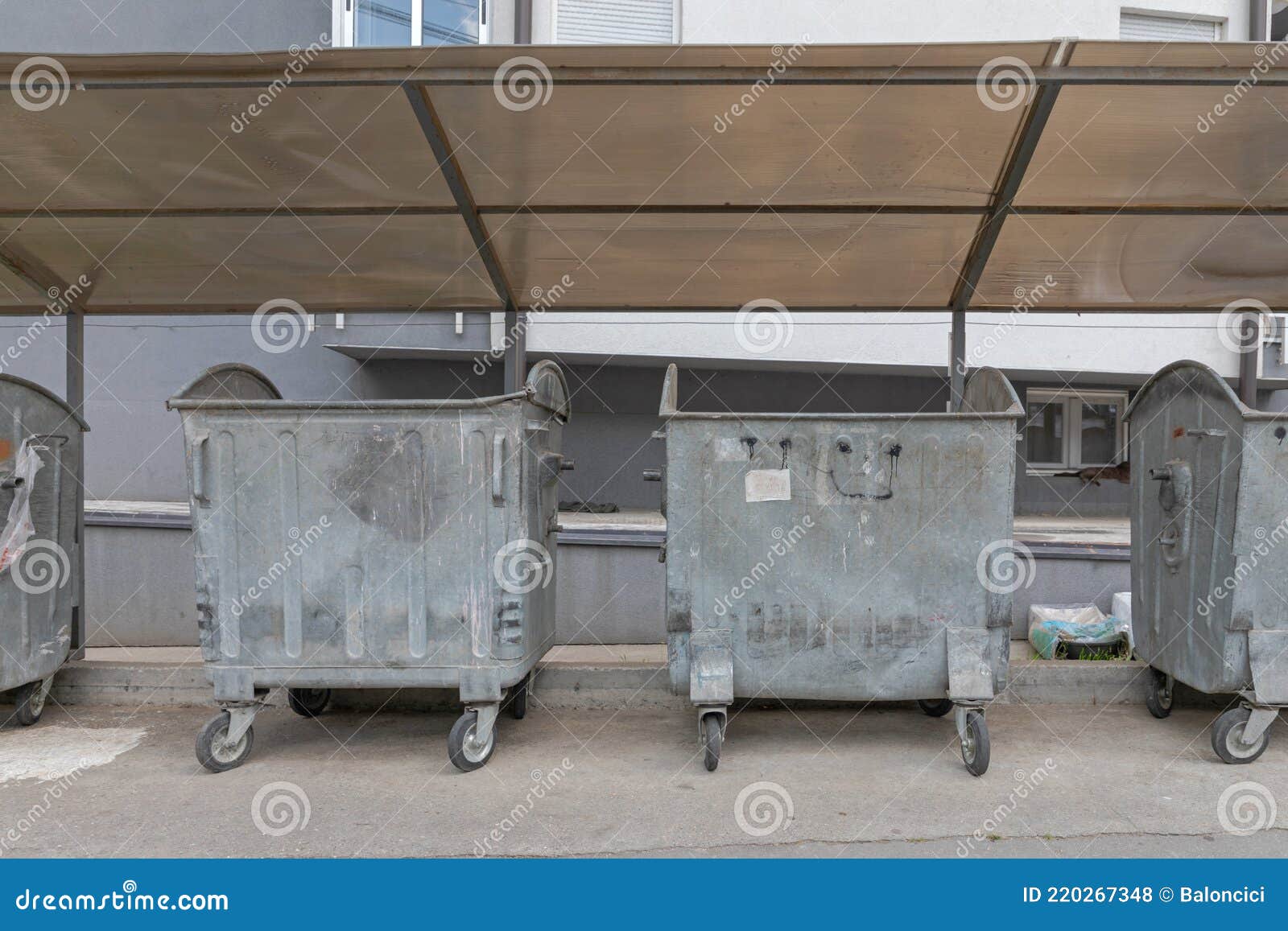 Wheeled Dumpster Containers Stock Photo - Image of europe, garbage ...