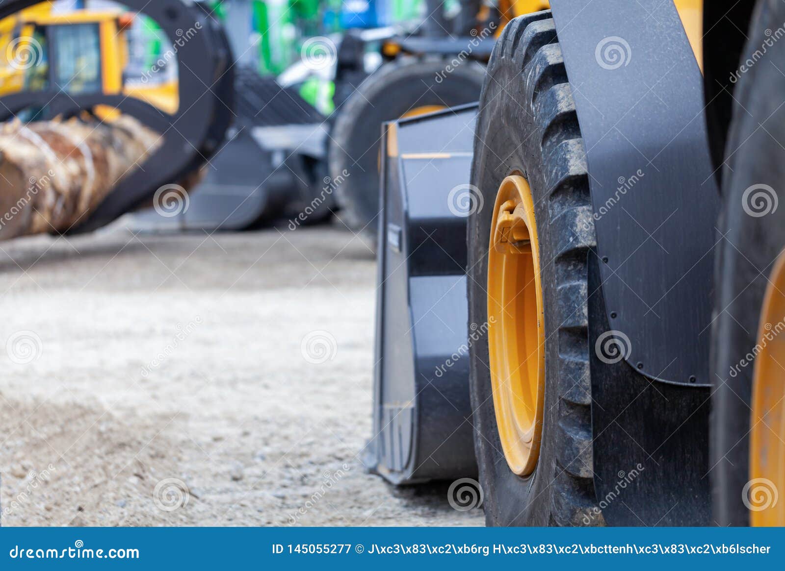Wheeled Loader Works on a Construction Site Stock Image - Image of ...