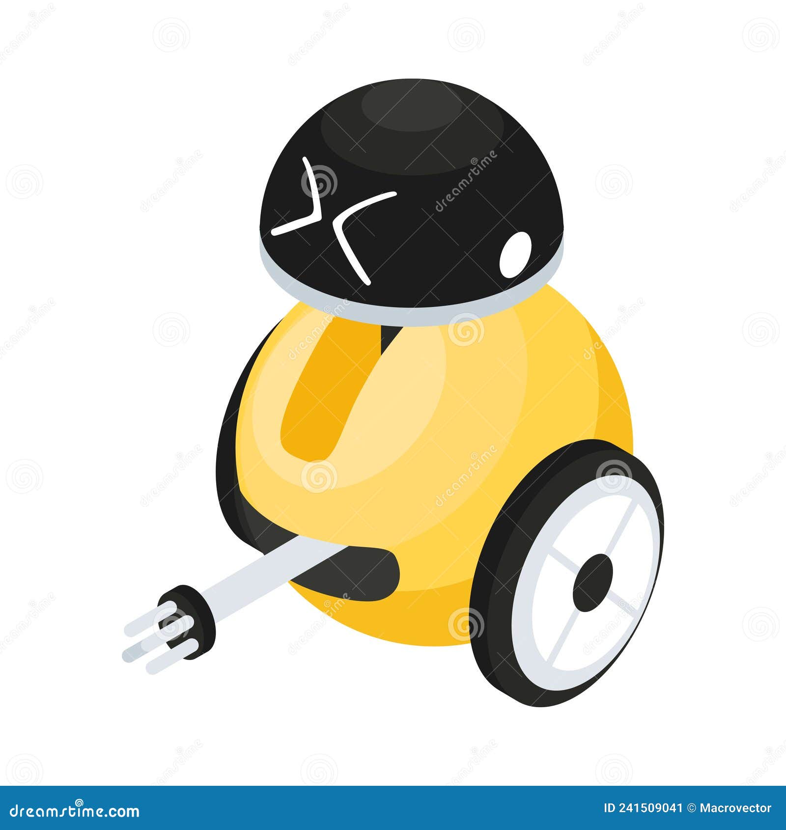 Robot On Wheels Line Icon. Mooving Cyborg Vector Illustration Isolated ...