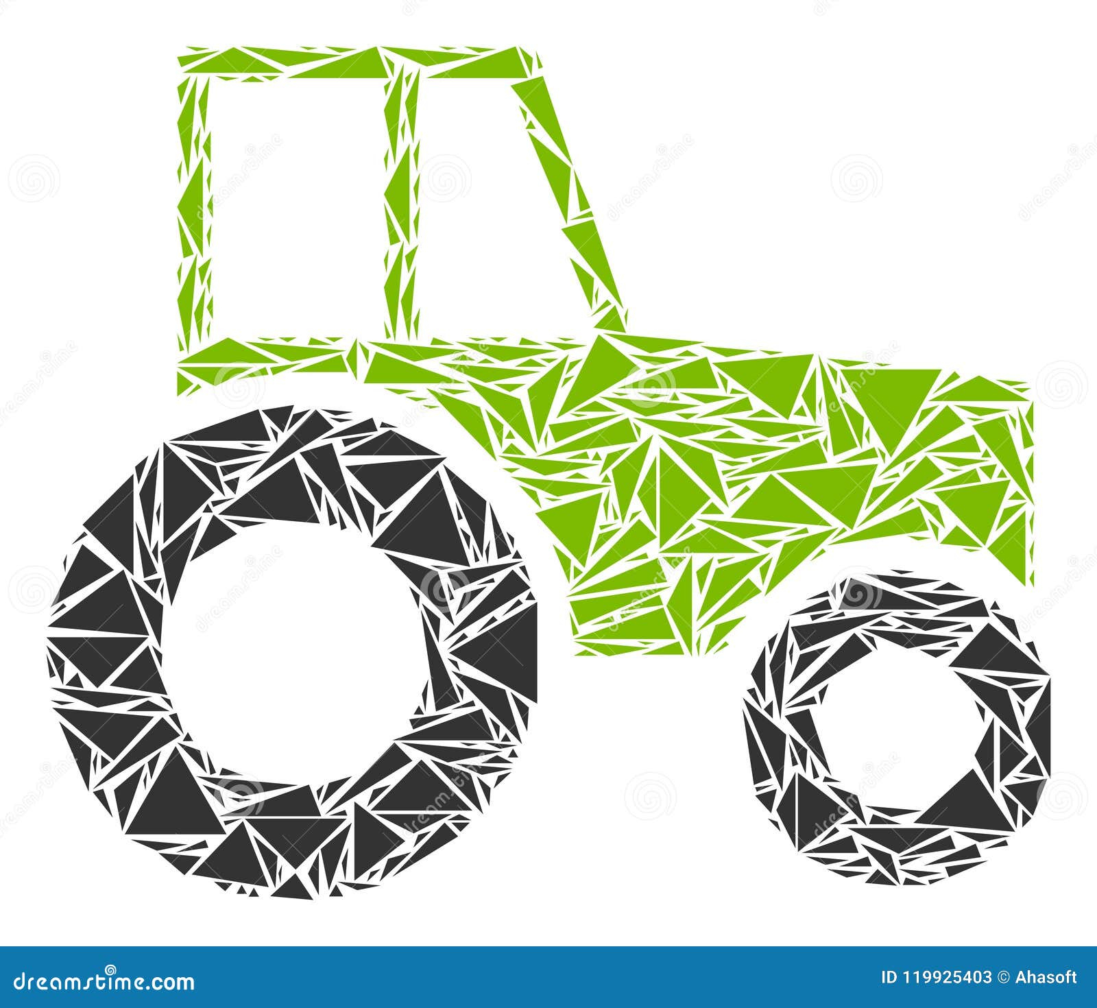 Dot Collage Wheeled Tractor Royalty-Free Stock Photo | CartoonDealer ...