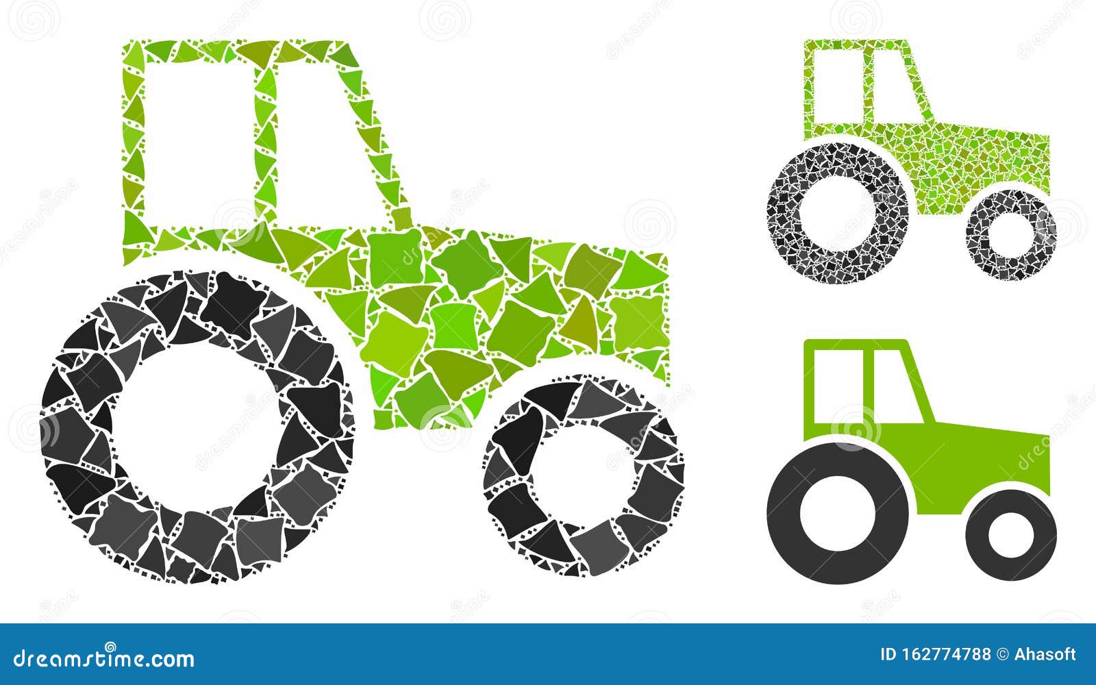 Dot Collage Wheeled Tractor Royalty-Free Stock Photo | CartoonDealer ...