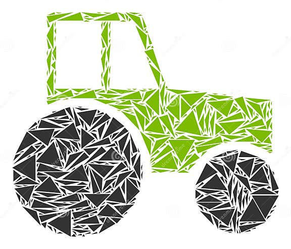 Wheeled Tractor Mosaic of Triangles Stock Vector - Illustration of ...