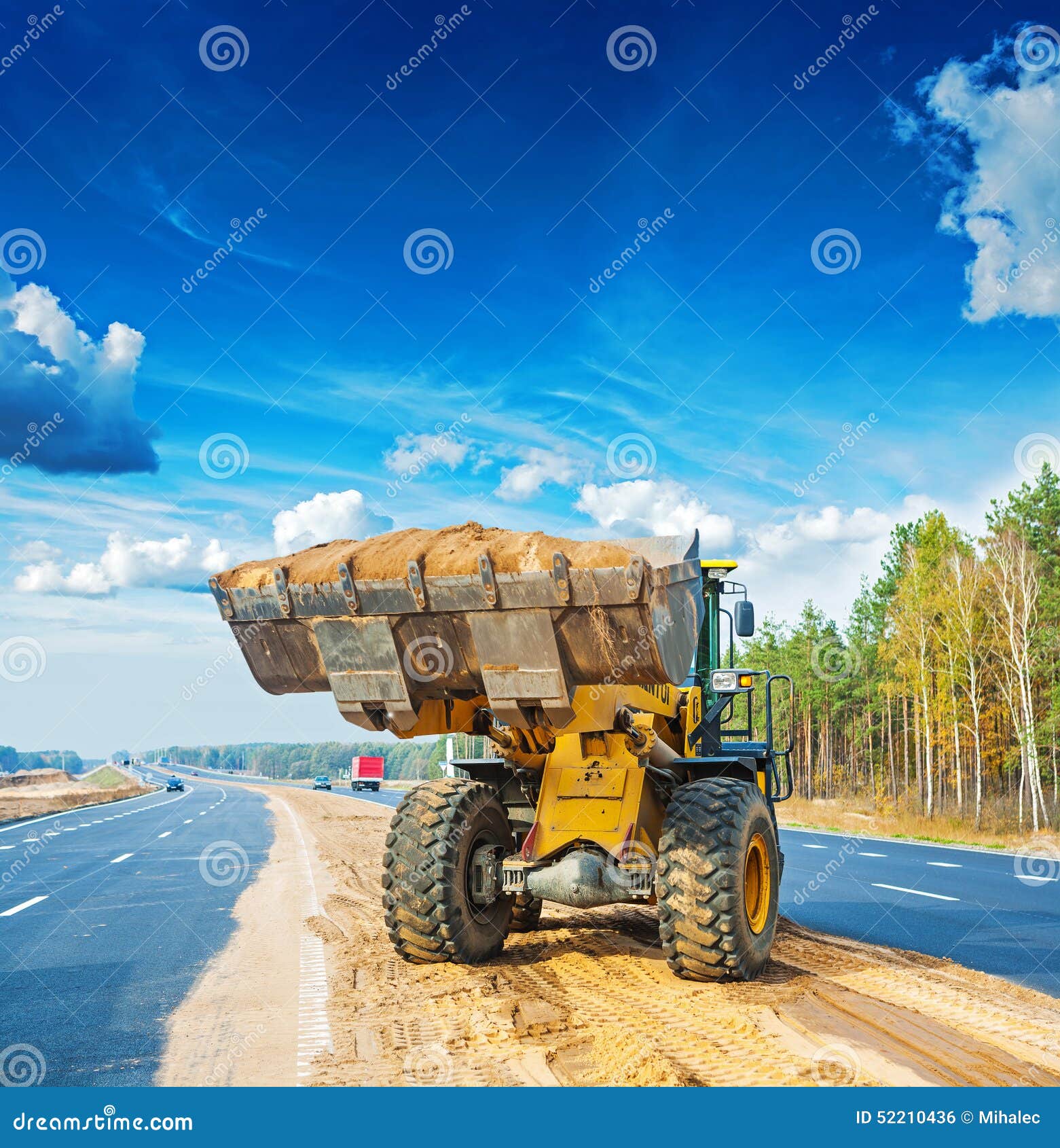 Wheelloader with Scoop Full of Sand Construction Stock Photo - Image of ...