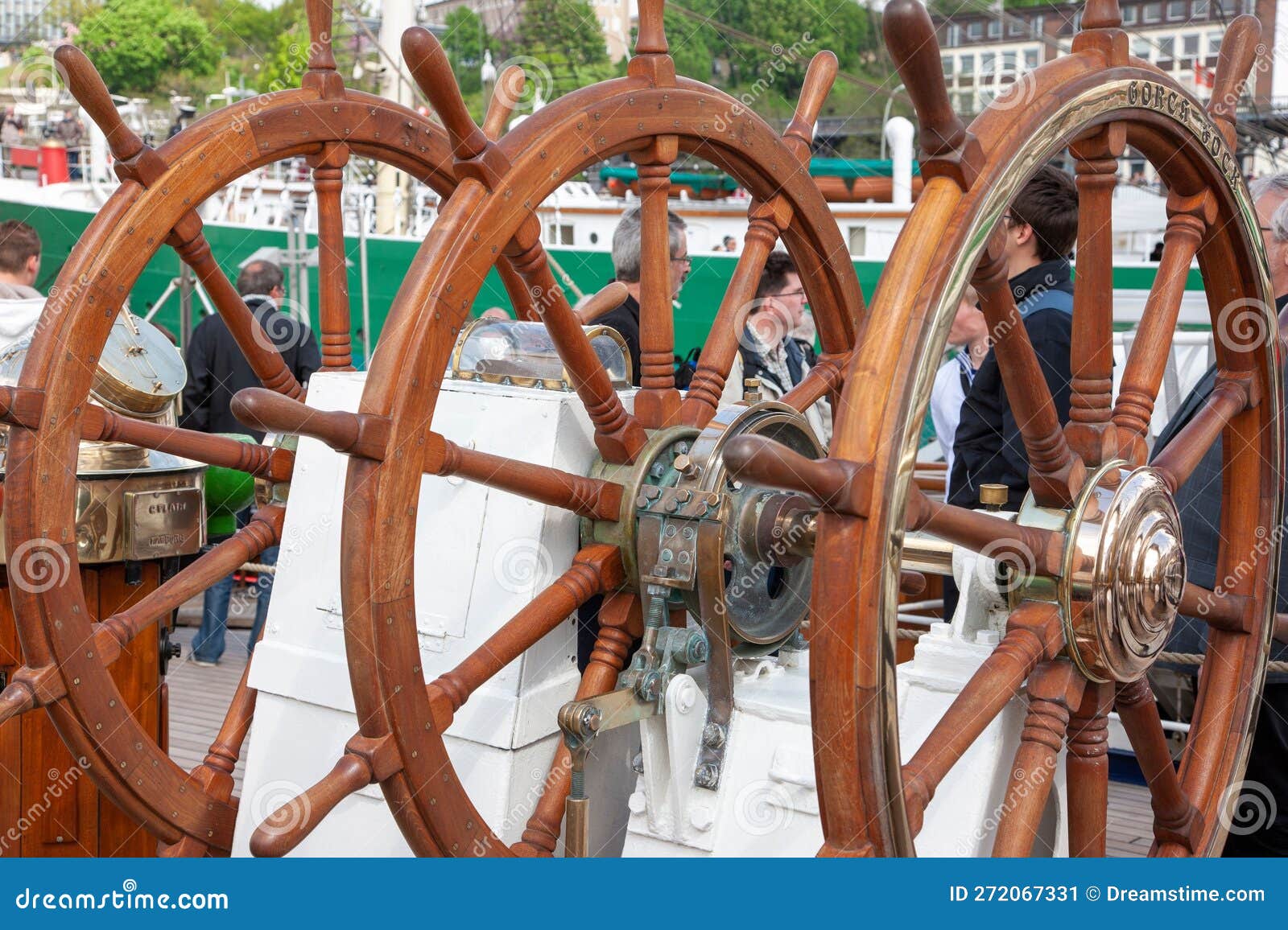 Wheels in a Boat, with Additional Wheels in the Background Editorial ...
