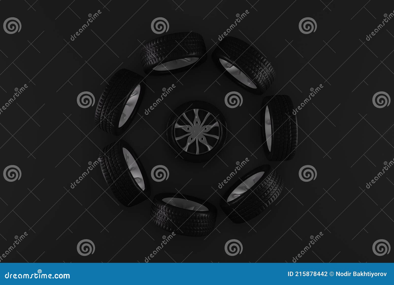 Wheel With Roundabout Road Sign In It Vector Illustration ...