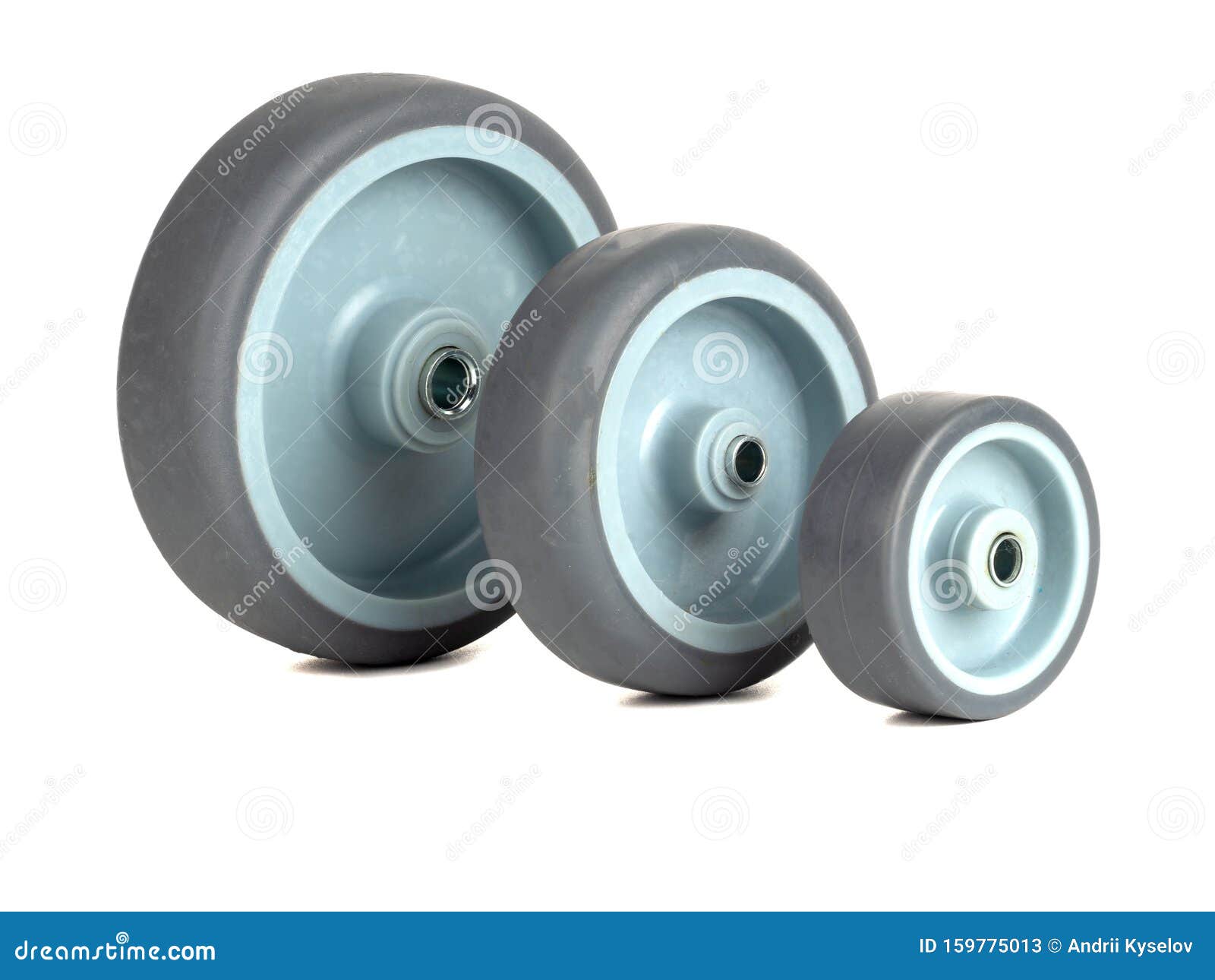 Wheels Made of Polyamide and Gray Rubber Stock Image - Image of ...