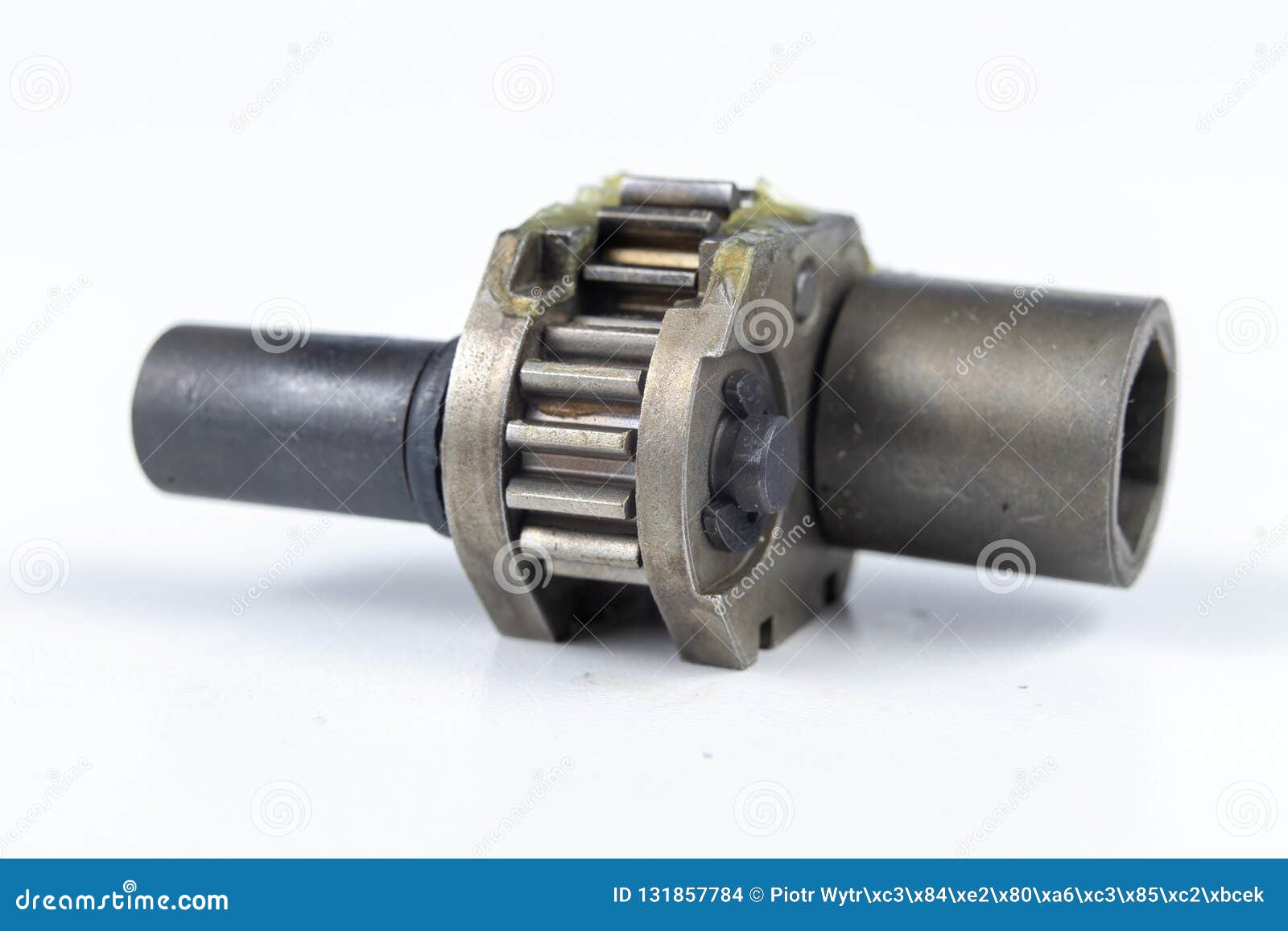 Wheels for Mechanical Gears on a White Workshop Table. Mechanical Parts ...