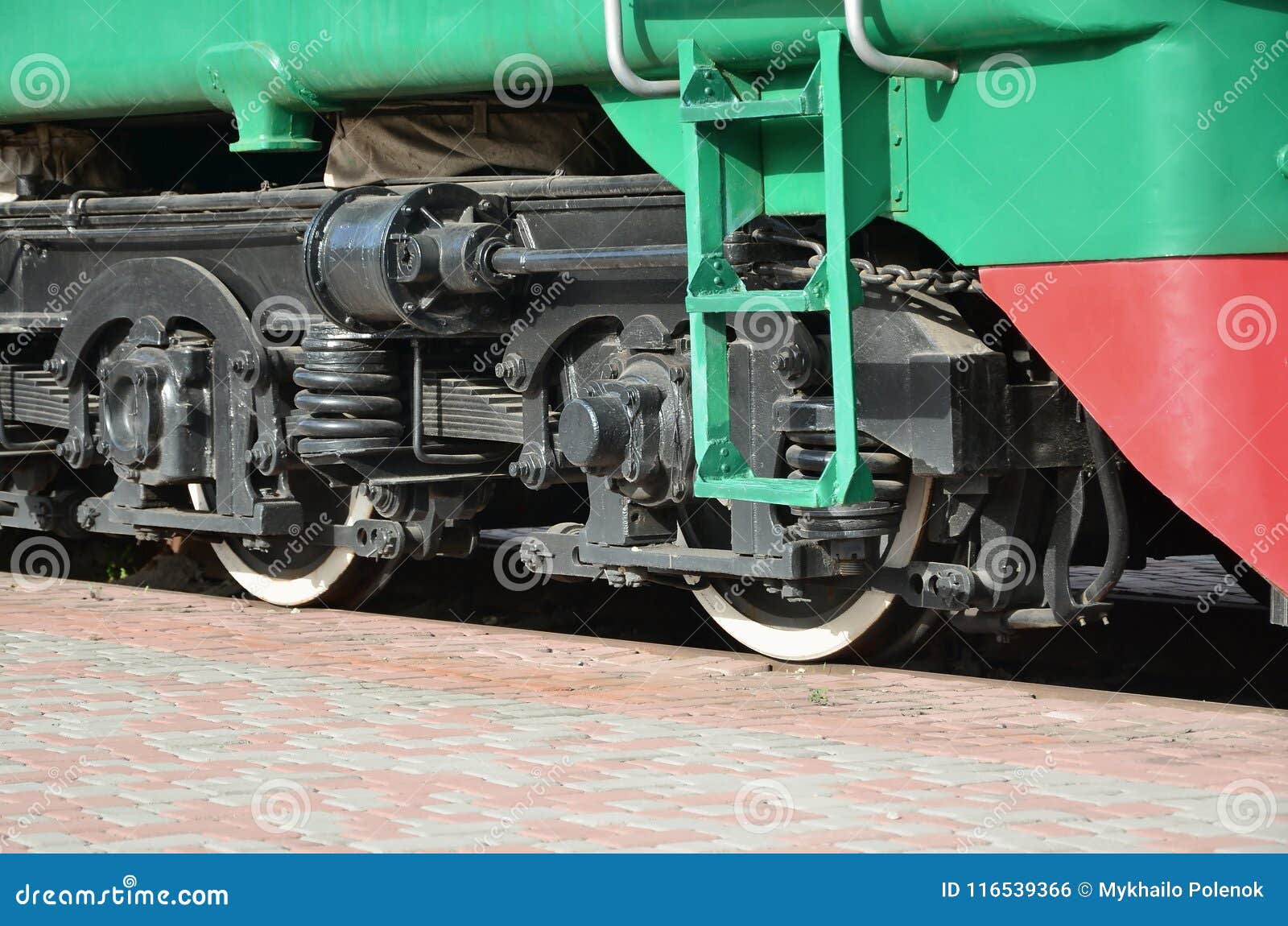The Wheels of a Modern Russian Electric Train with Shock Absorbers and ...