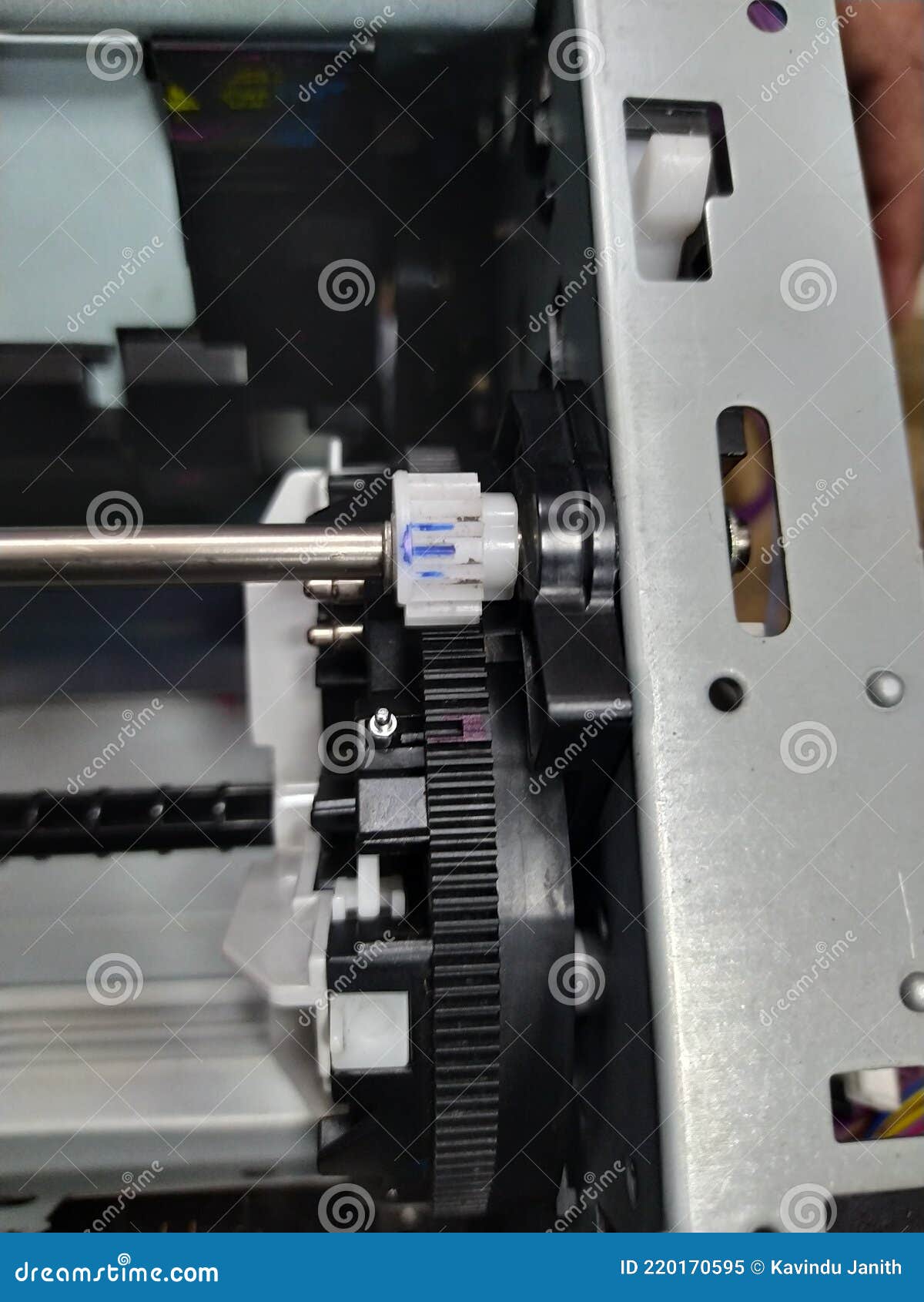 These are the Wheels in a Printer Machine.white Wheel and the Black ...