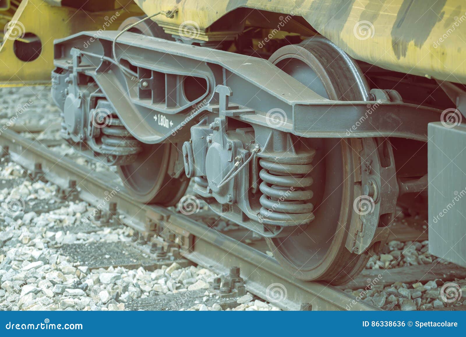 Wheels of a Railway Wagon 4 Stock Photo - Image of steam, destination ...