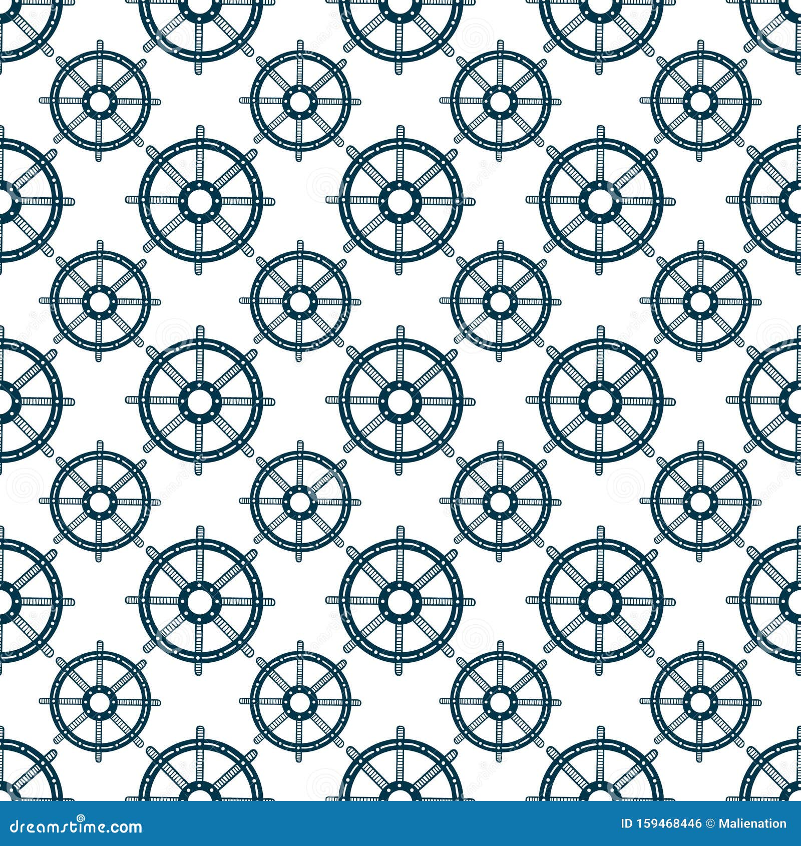 Wheels Seamless Pattern. Repeat Vector Background. Steering Wheels ...