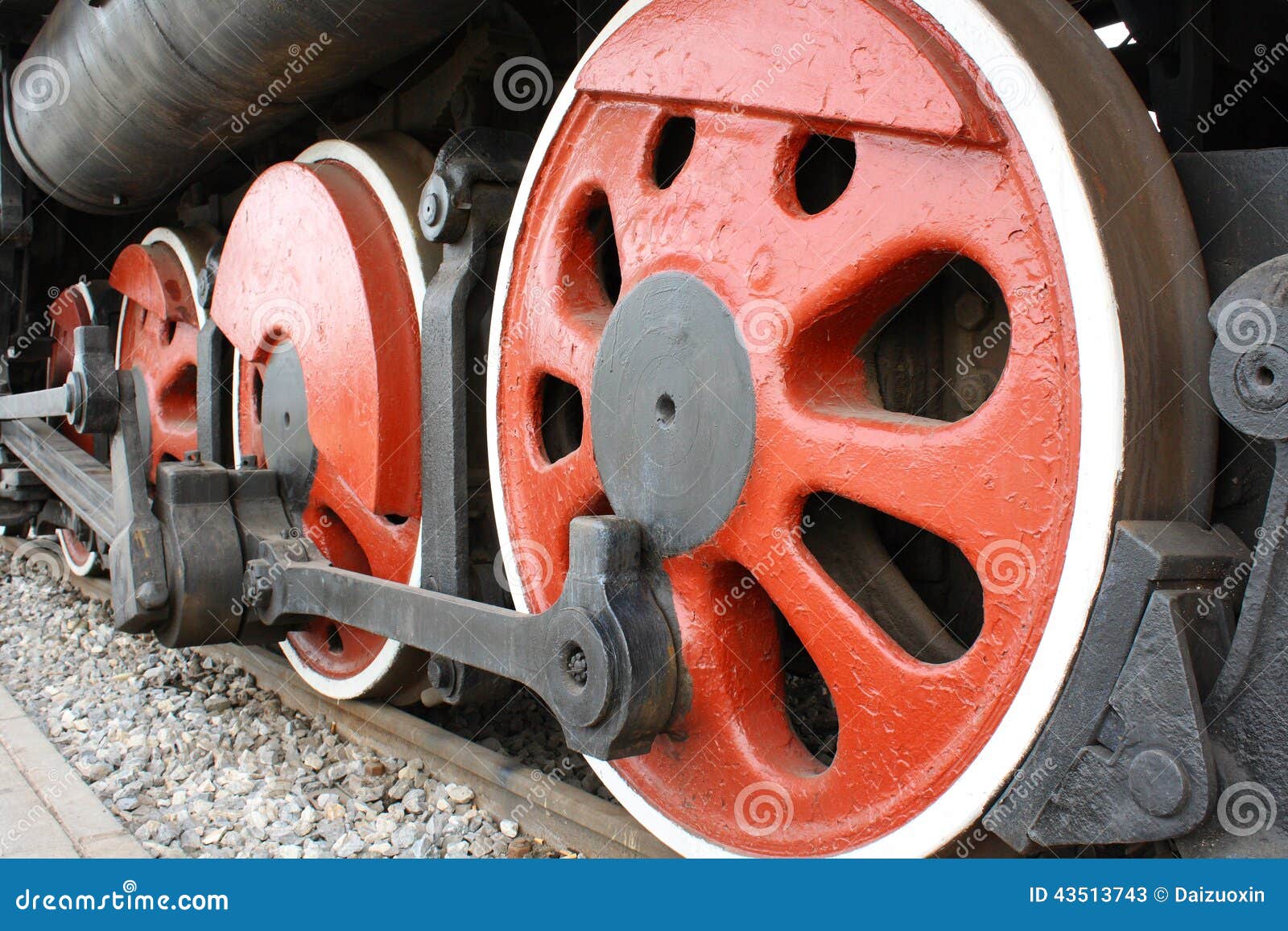 Wheels of steam engine stock image. Image of machine - 43513743