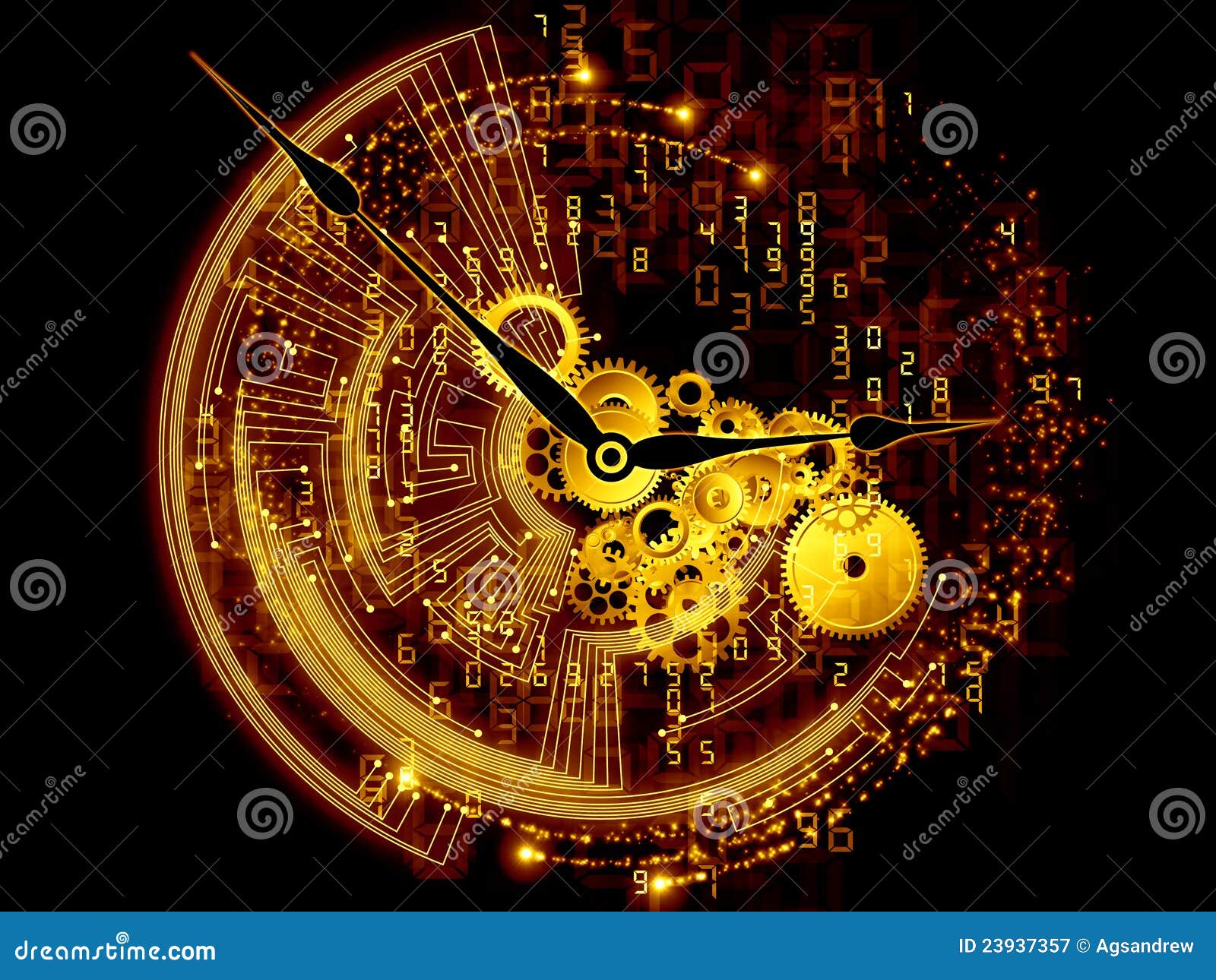 Wheels of time stock illustration. Illustration of hour - 23937357