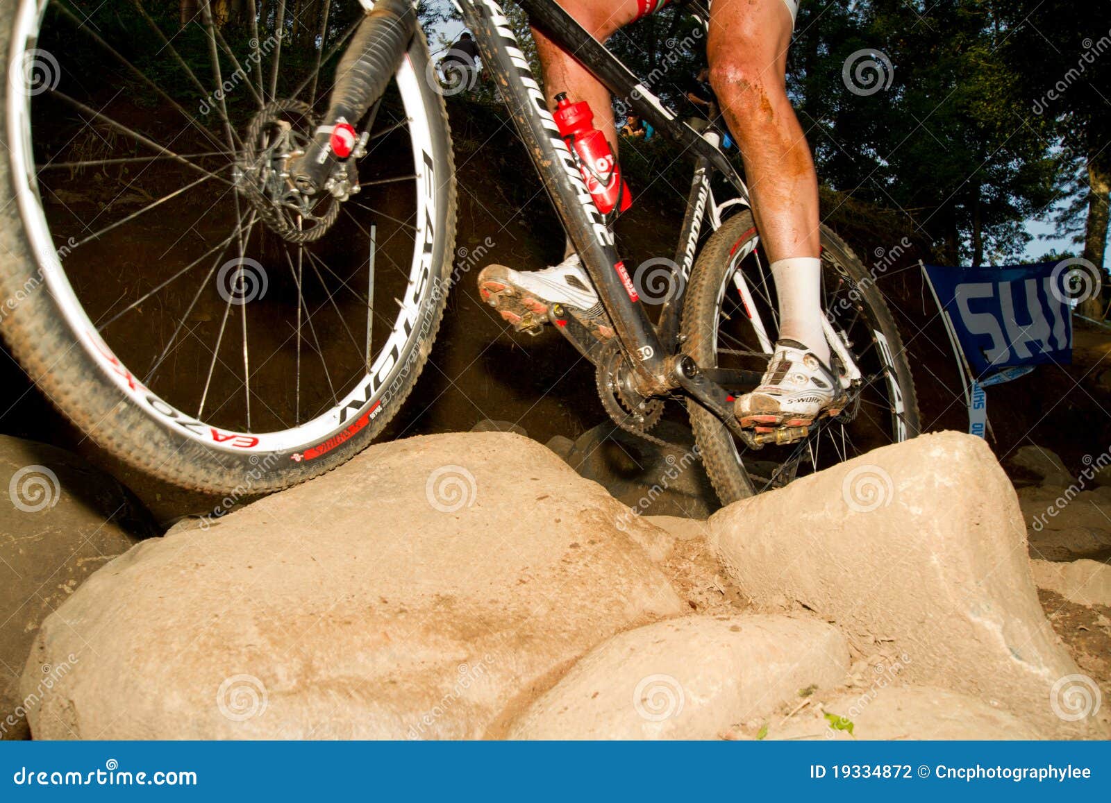 Wheels Traversing Rock Section UCI MTB World Cup Editorial Photography ...