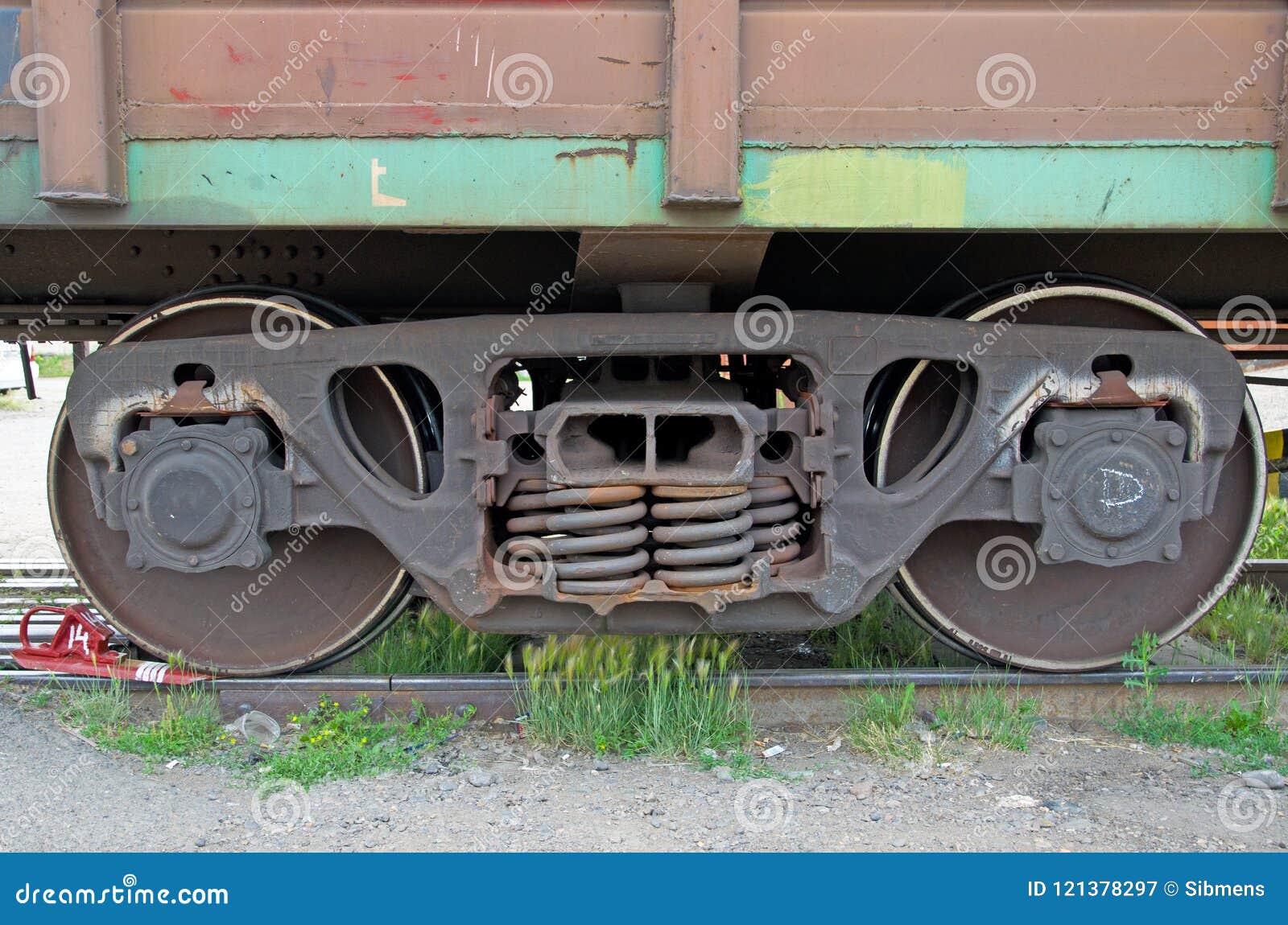 Wheelset of a Freight Car. Russia Stock Image - Image of track, railway ...