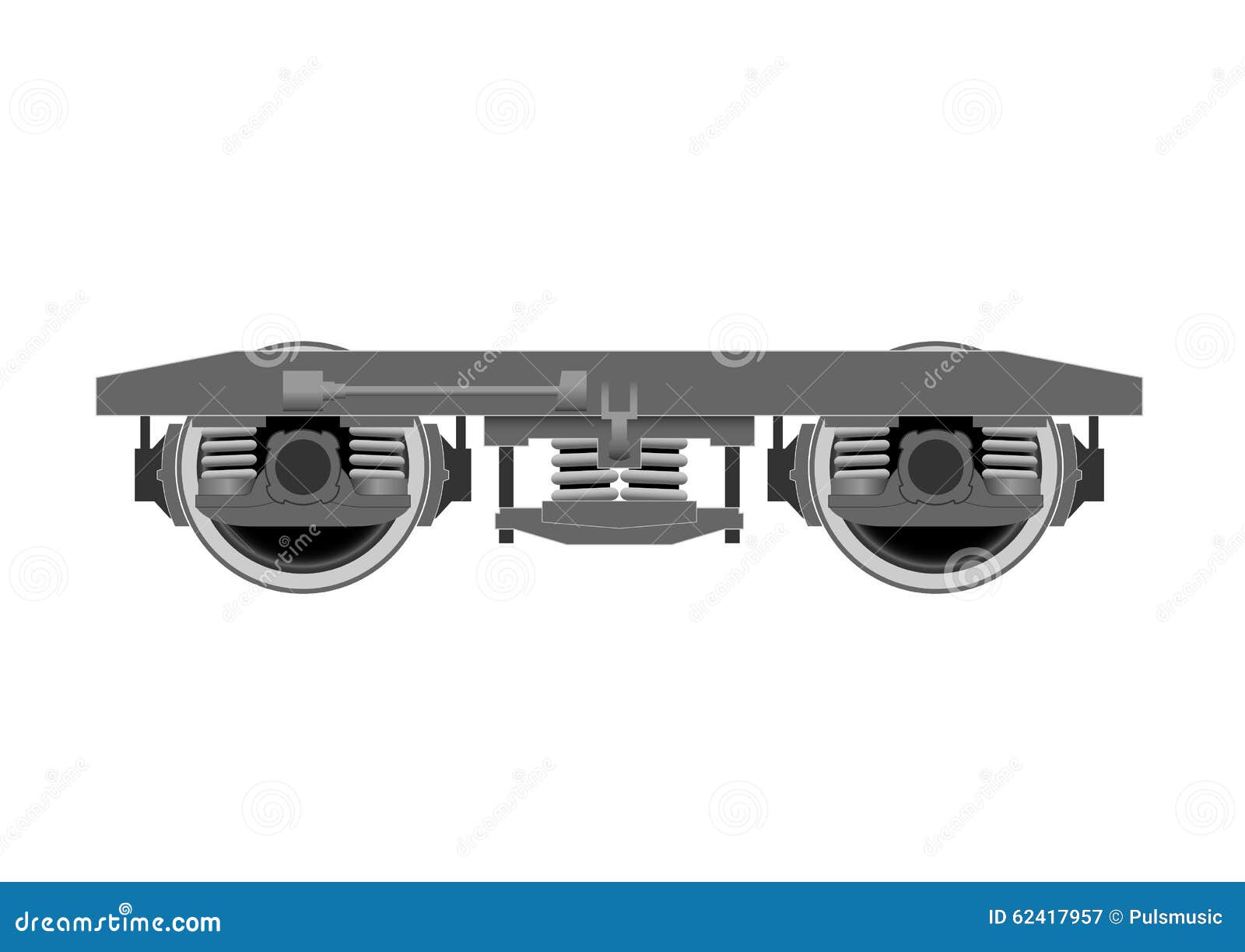 Wheelset of a railroad car stock vector. Illustration of structure ...