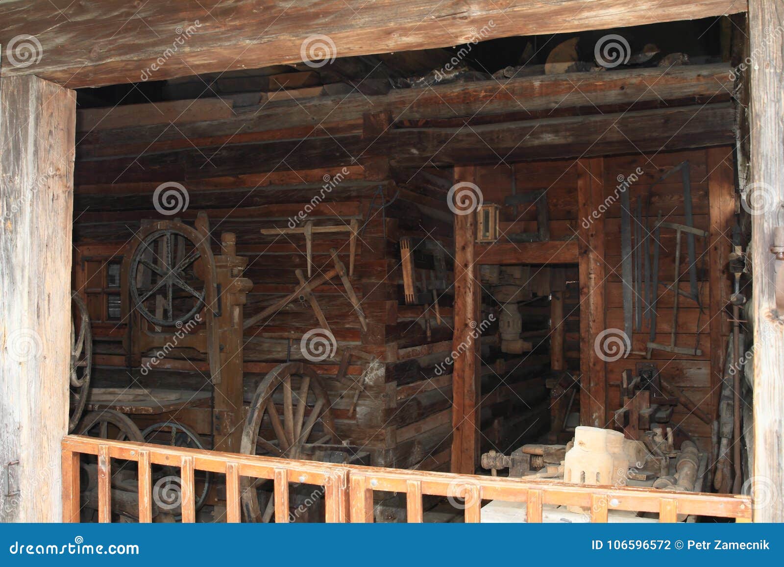 WheelwrightÂ´s Workshop with Tools and Wheels Editorial Photography ...