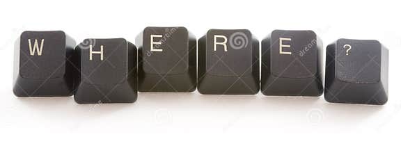 Where? stock image. Image of alphabets, formed, word, keyboard - 1498755