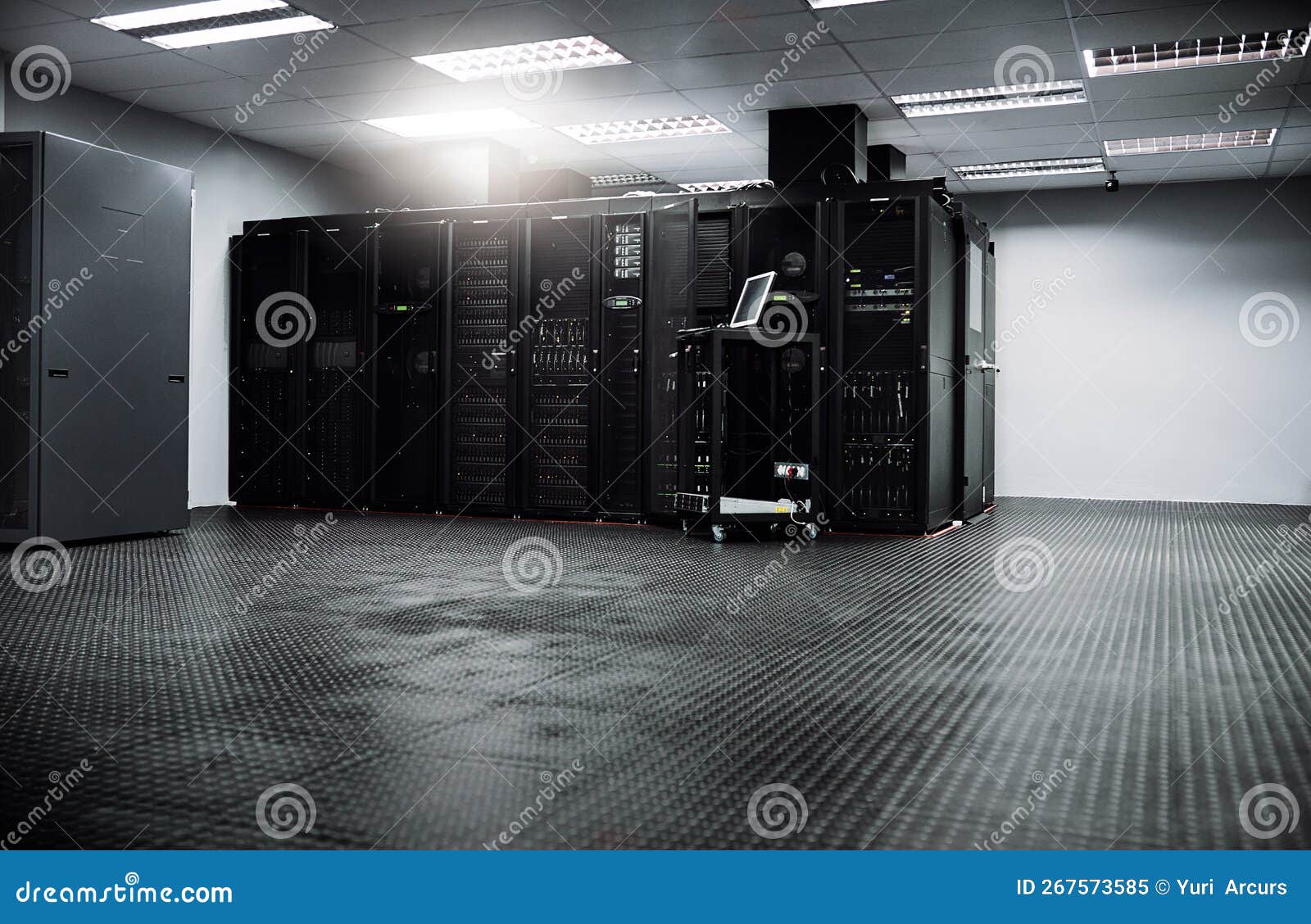 Where All the Data Gets Processed. the Inside of a Server Room Inside a ...
