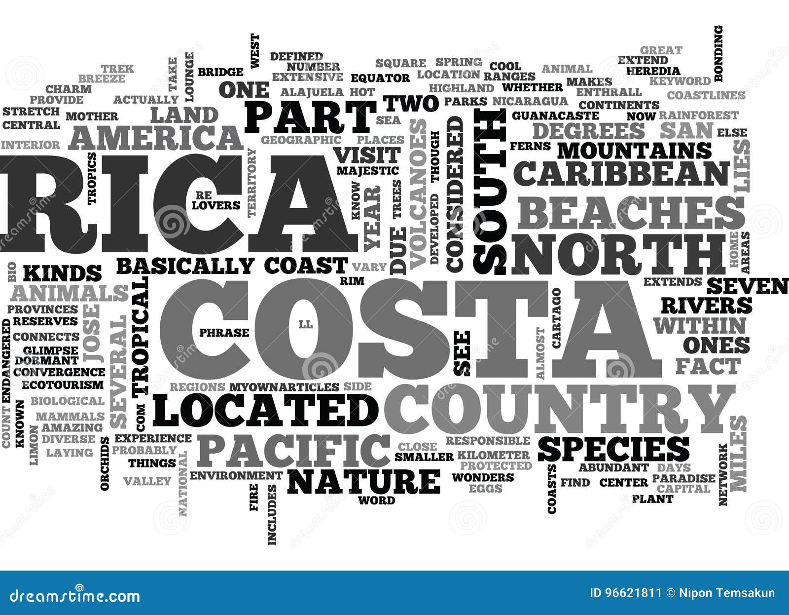 Where is Costa Rica Located Word Cloud Stock Illustration ...