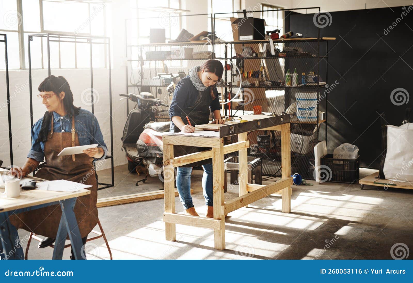 This is Where they Create. Two Attractive Young Creative Female ...