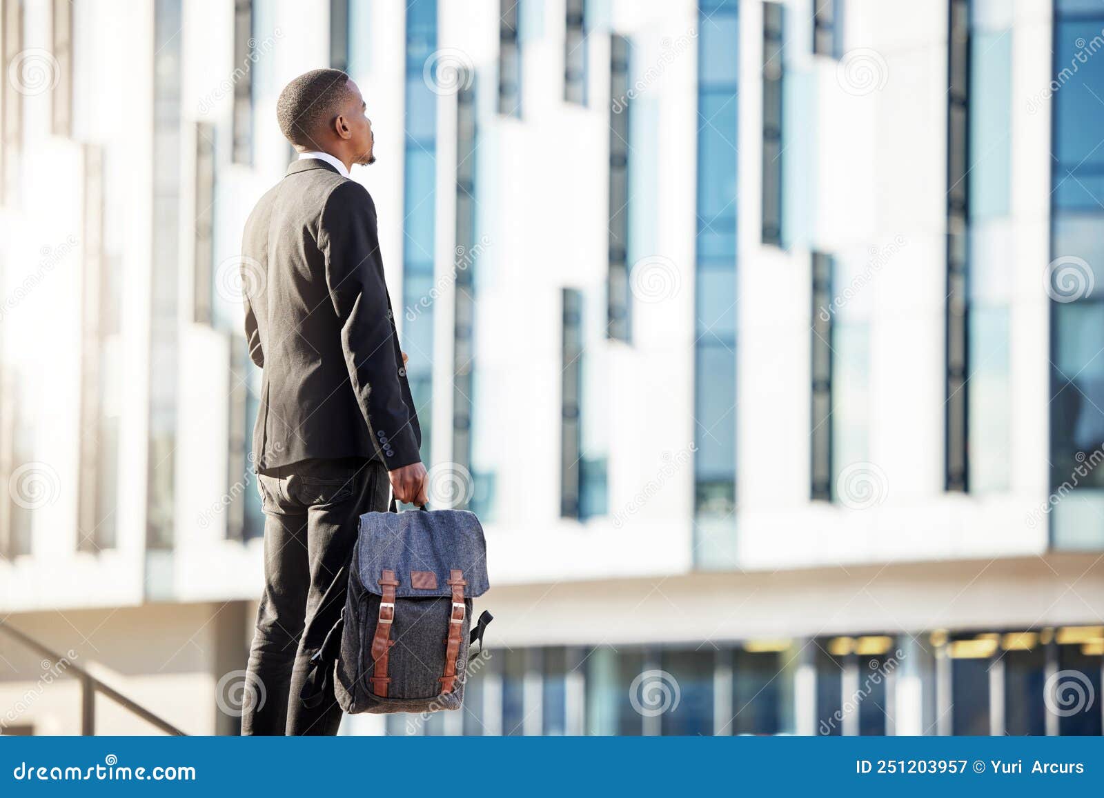 This is Where Great Ideas Happen. a Businessman Looking at a Building ...