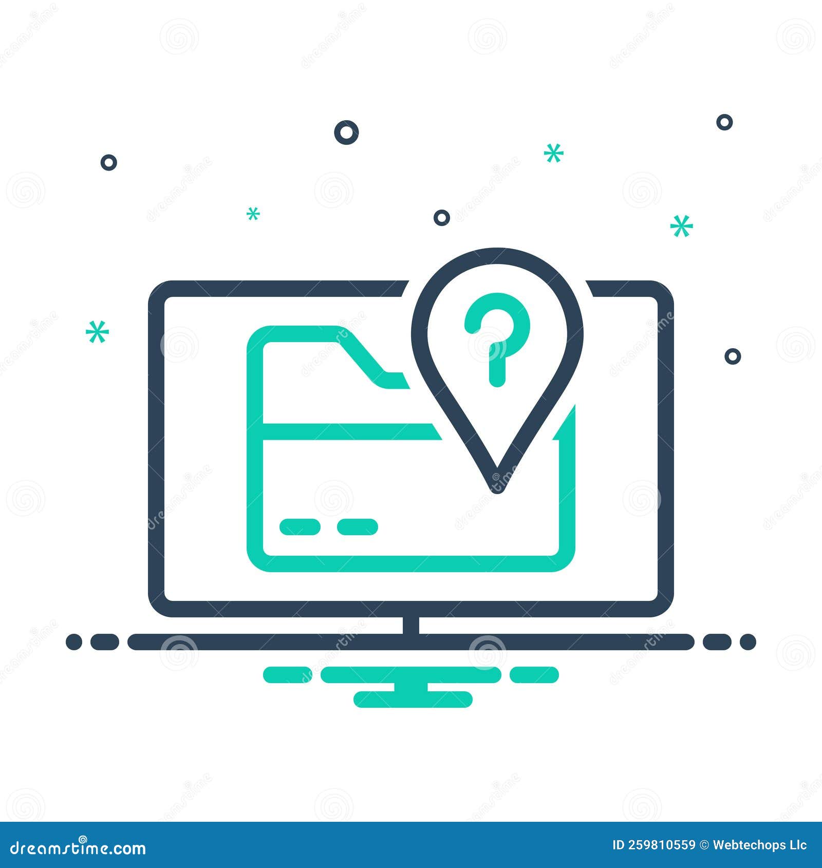 Mix Icon for Where, Location and Position Stock Illustration ...
