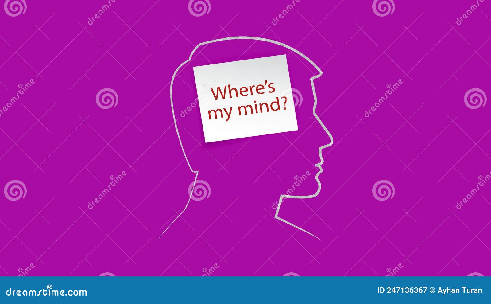 Where is My Mind Concept and 3d Render. Stock Illustration ...