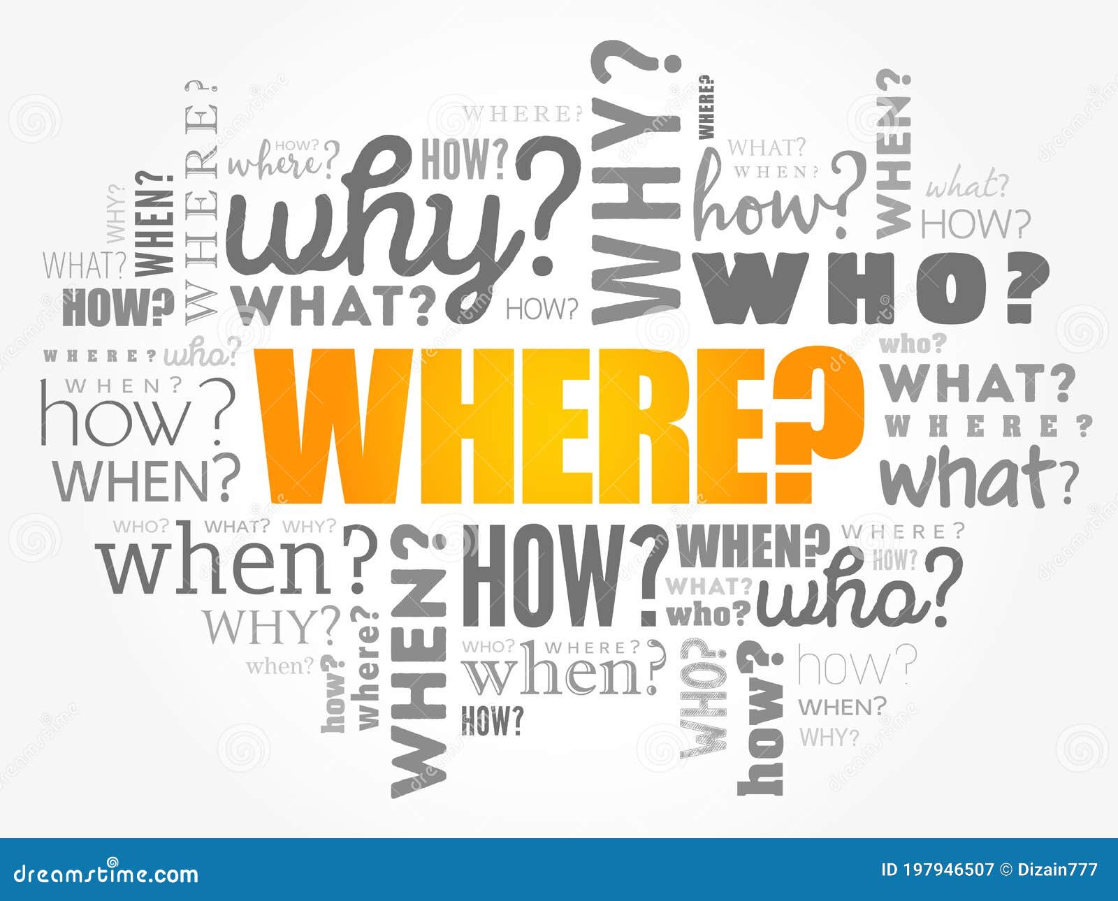 Where, Word Cloud Background Stock Illustration - Illustration of ...