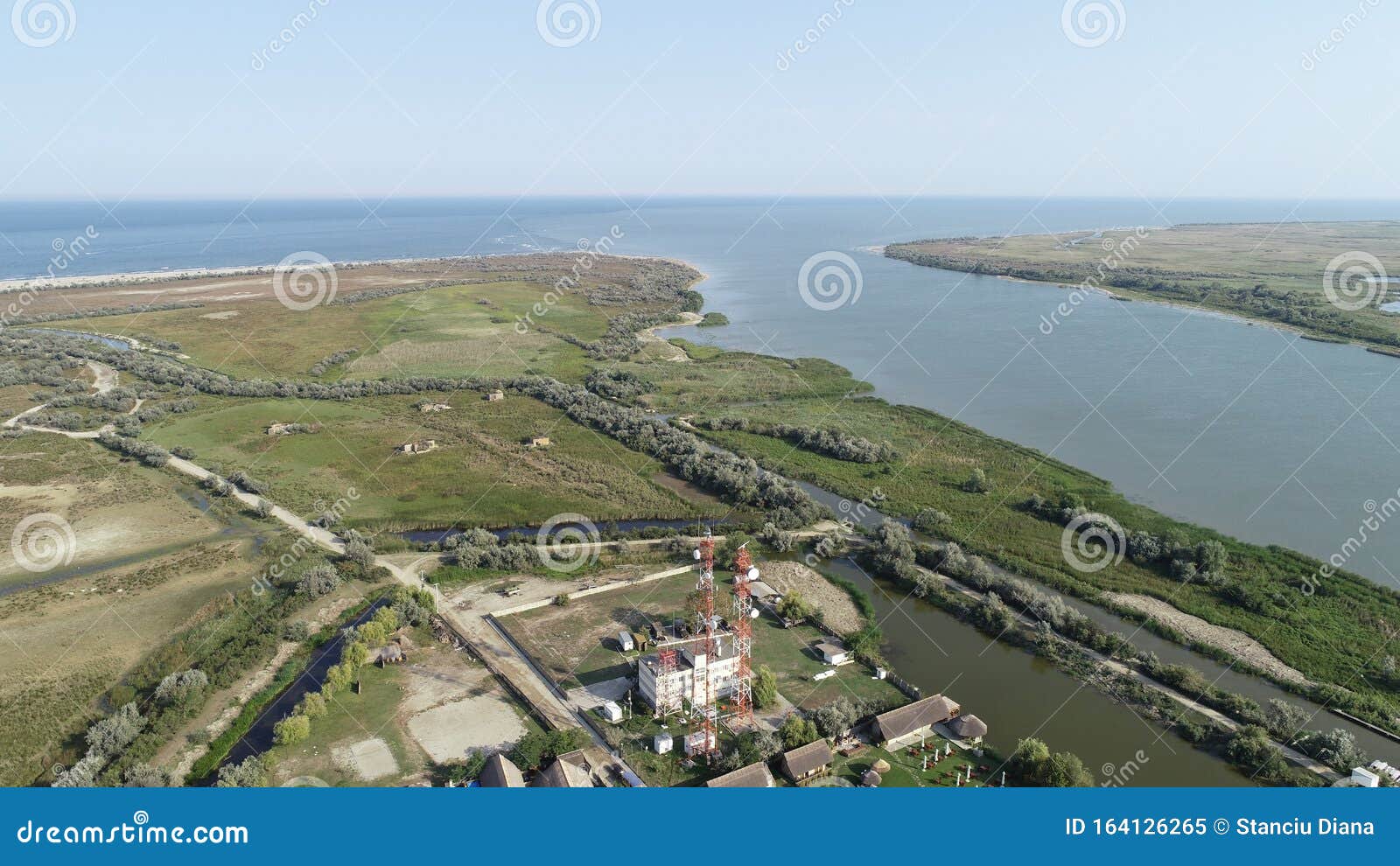 Where the River Meets the Sea Stock Image - Image of black, delta ...