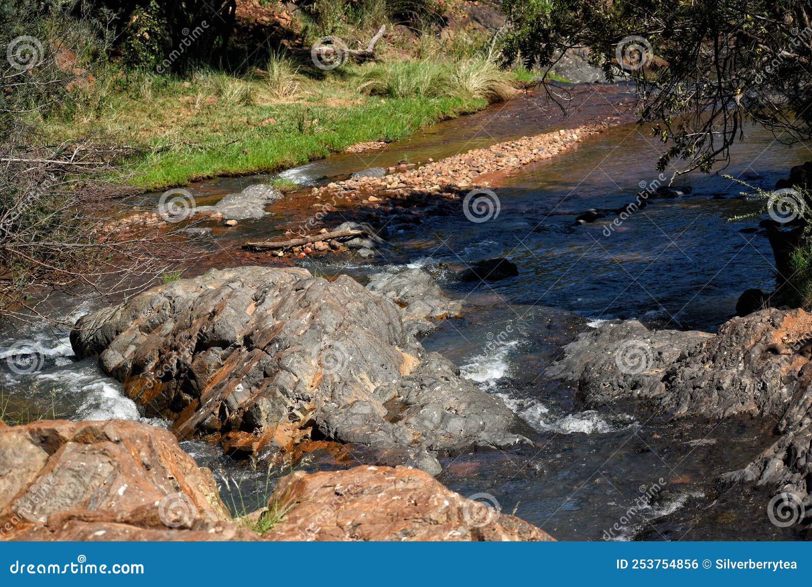 End of the river waterfall stock photo. Image of watercourse - 253754856